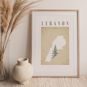 Lebanon Map | Printable Lebanon Wall Art | Lebanon Poster | Lebanon ...