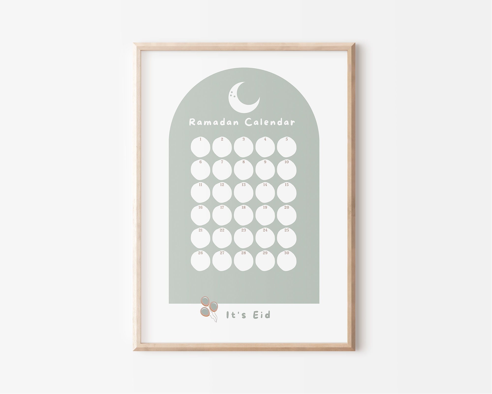 Printable Ramadan Countdown Calendar Kids Eid Countdown Calendar ...