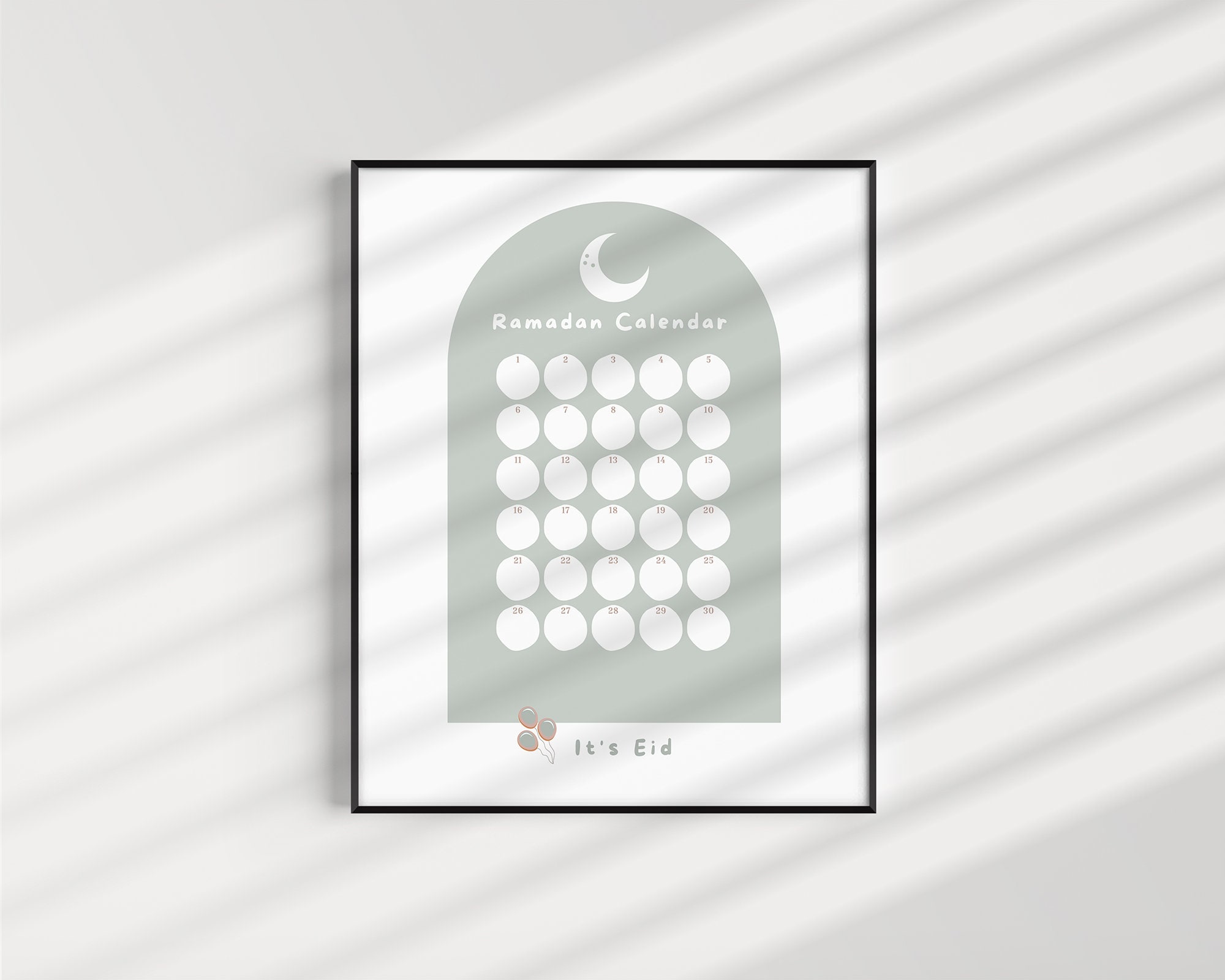 Printable Ramadan Countdown Calendar Kids Eid Countdown Calendar ...