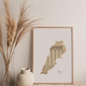 Lebanon Map | Printable Lebanon Wall Art | Lebanon Poster | Lebanon ...