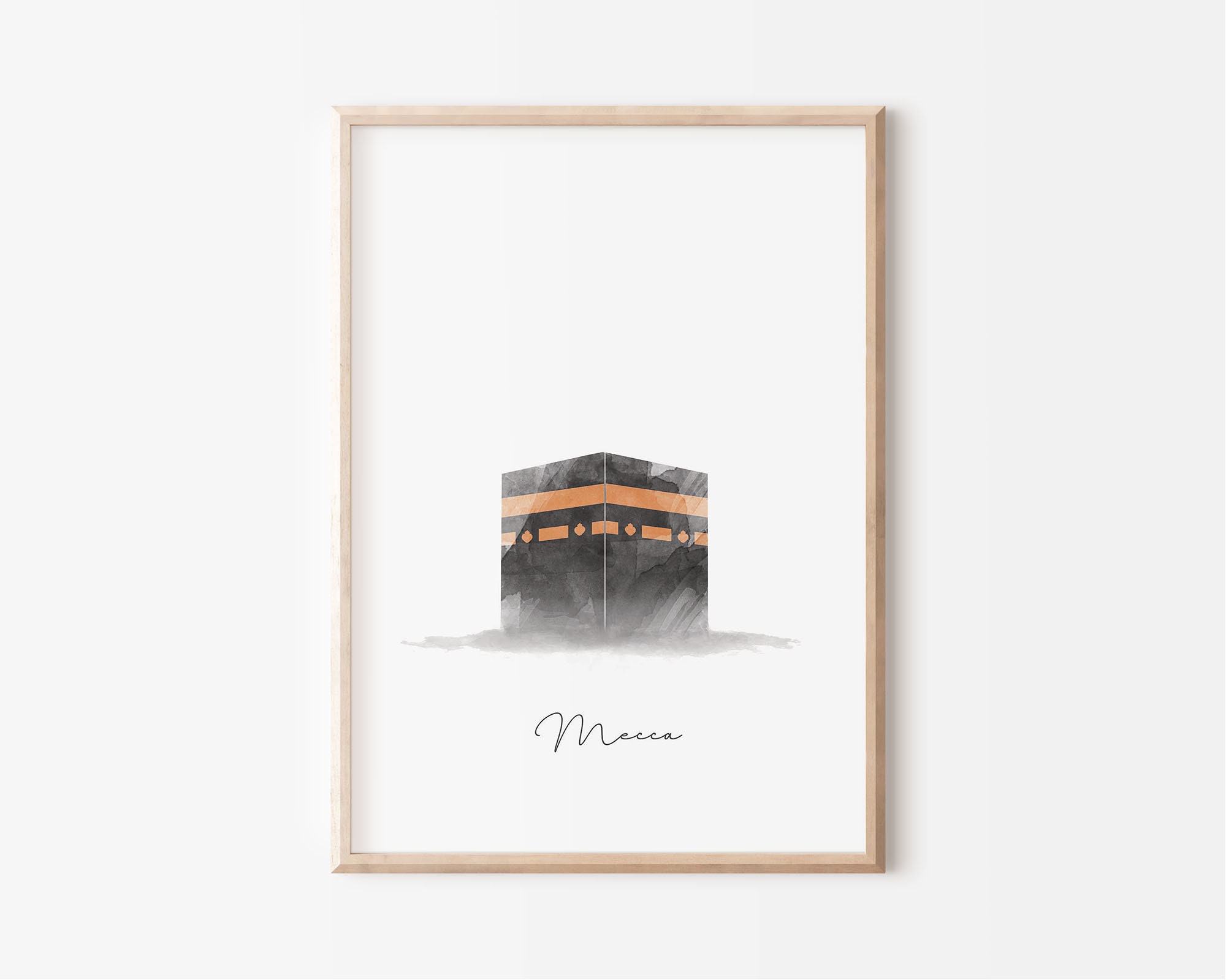 Mecca Poster | Kaaba Wall Art | Mekka Digital Print | Mekkah Islamic ...