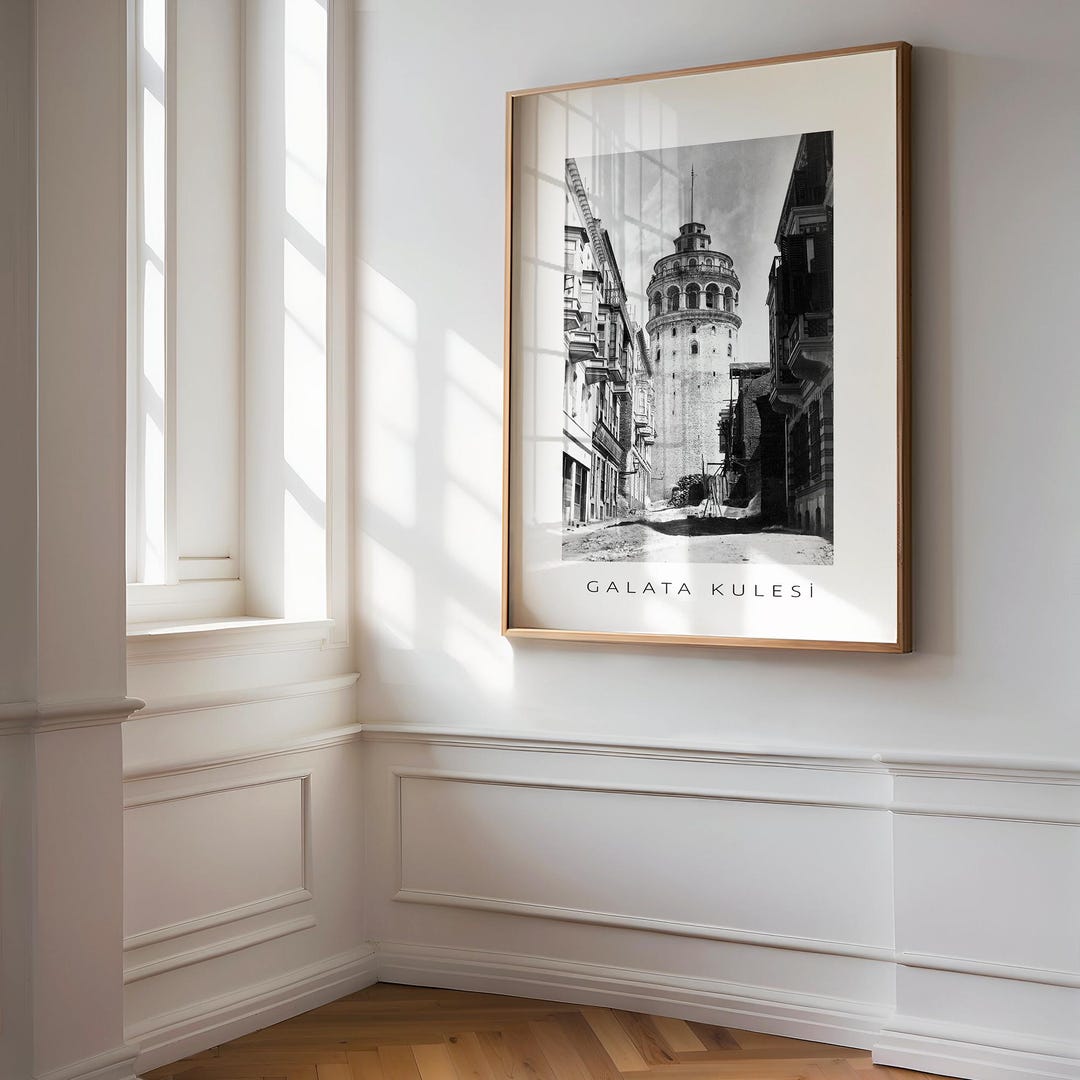 Vintage Galata Poster | Turkish Wall Art | Turkey Travel Poster ...