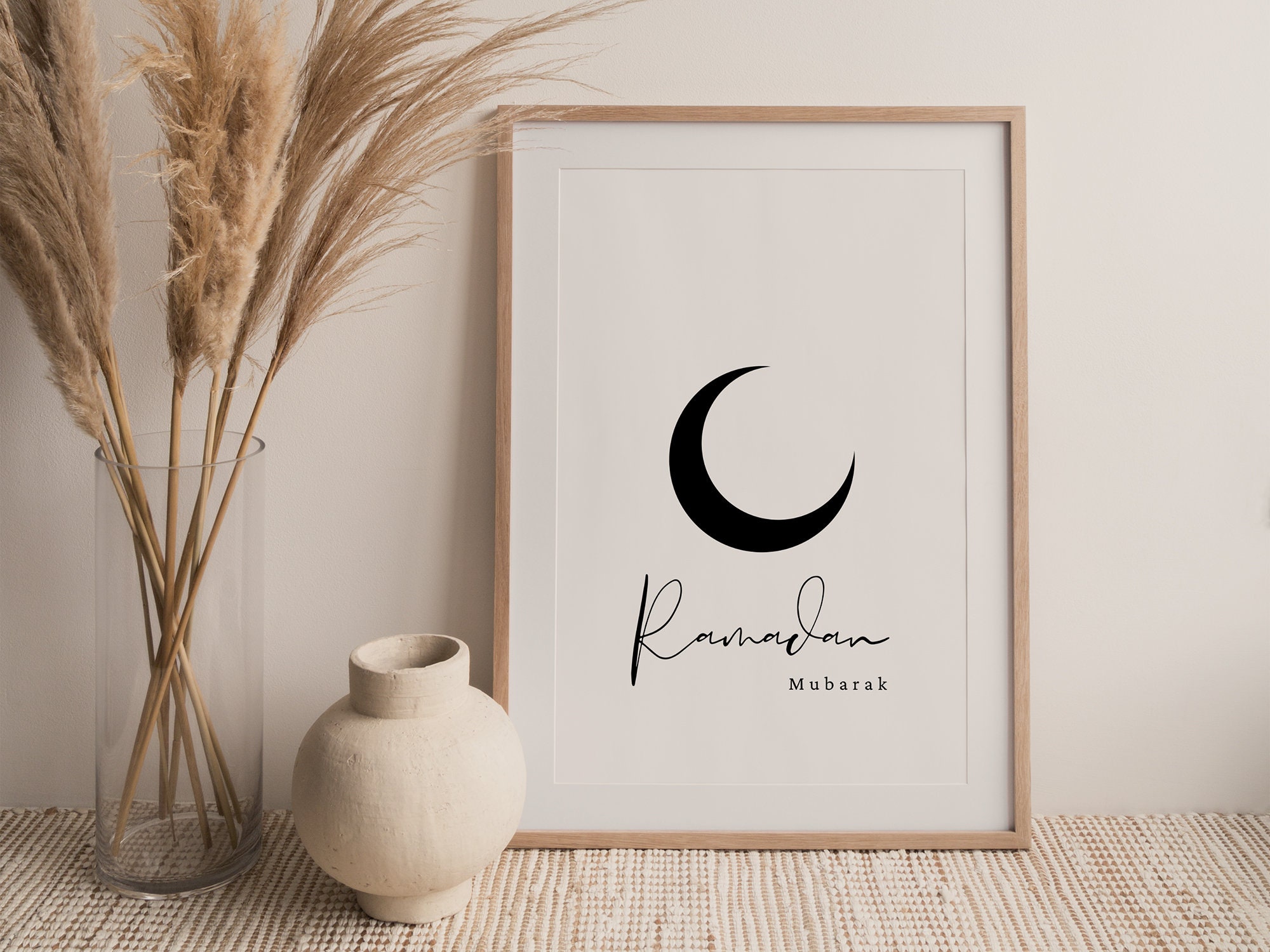 Printable Ramadan Kareem | Islamic Ramadan Art | Moon Ramadan Poster ...