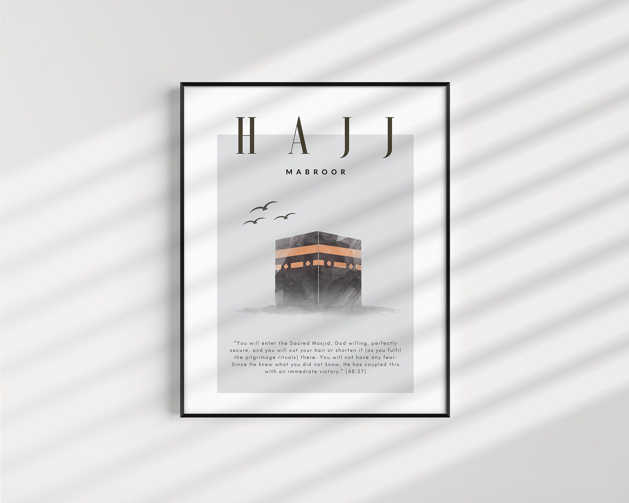 Hajj Digital Print Hajj Poster Mecca Wall Poster Islamic Home Decor ...