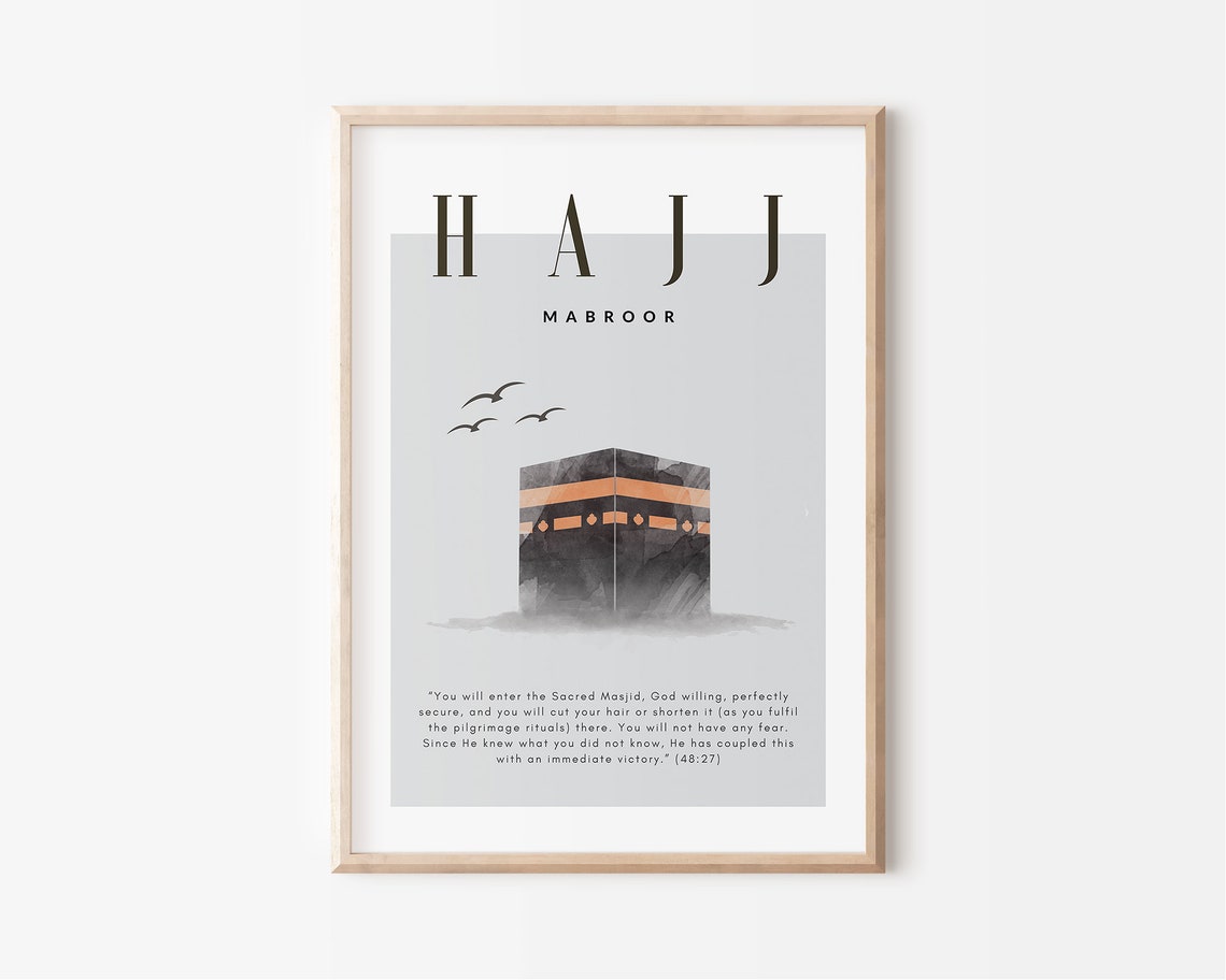 Hajj Digital Print | Hajj Poster | Mecca Wall Poster | Islamic Home ...