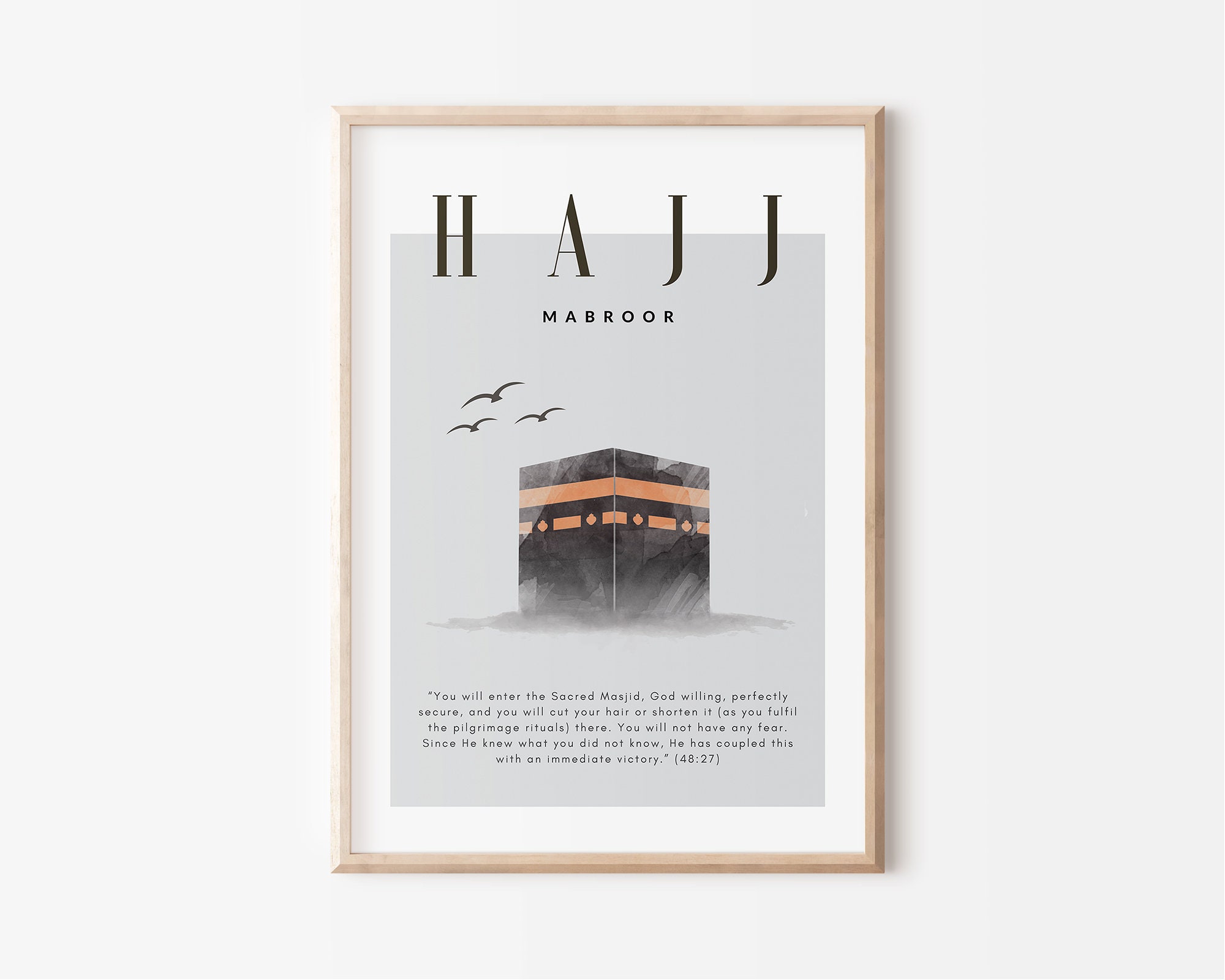 Hajj Digital Print | Hajj Poster | Mecca Wall Poster | Islamic Home ...