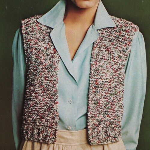 Easy Garter Stitch Vest - Etsy