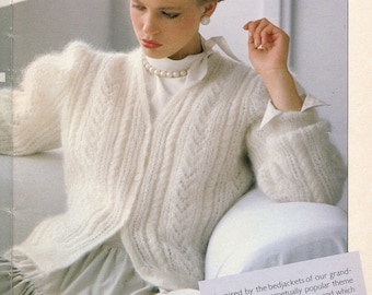 Womens All in One Bedjacket Womens Knitting Pattern PDF Download Shawl ...