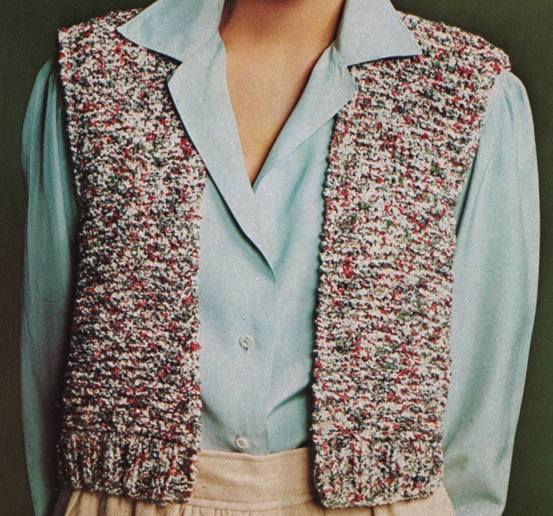 Easy Garter Stitch Vest - Etsy