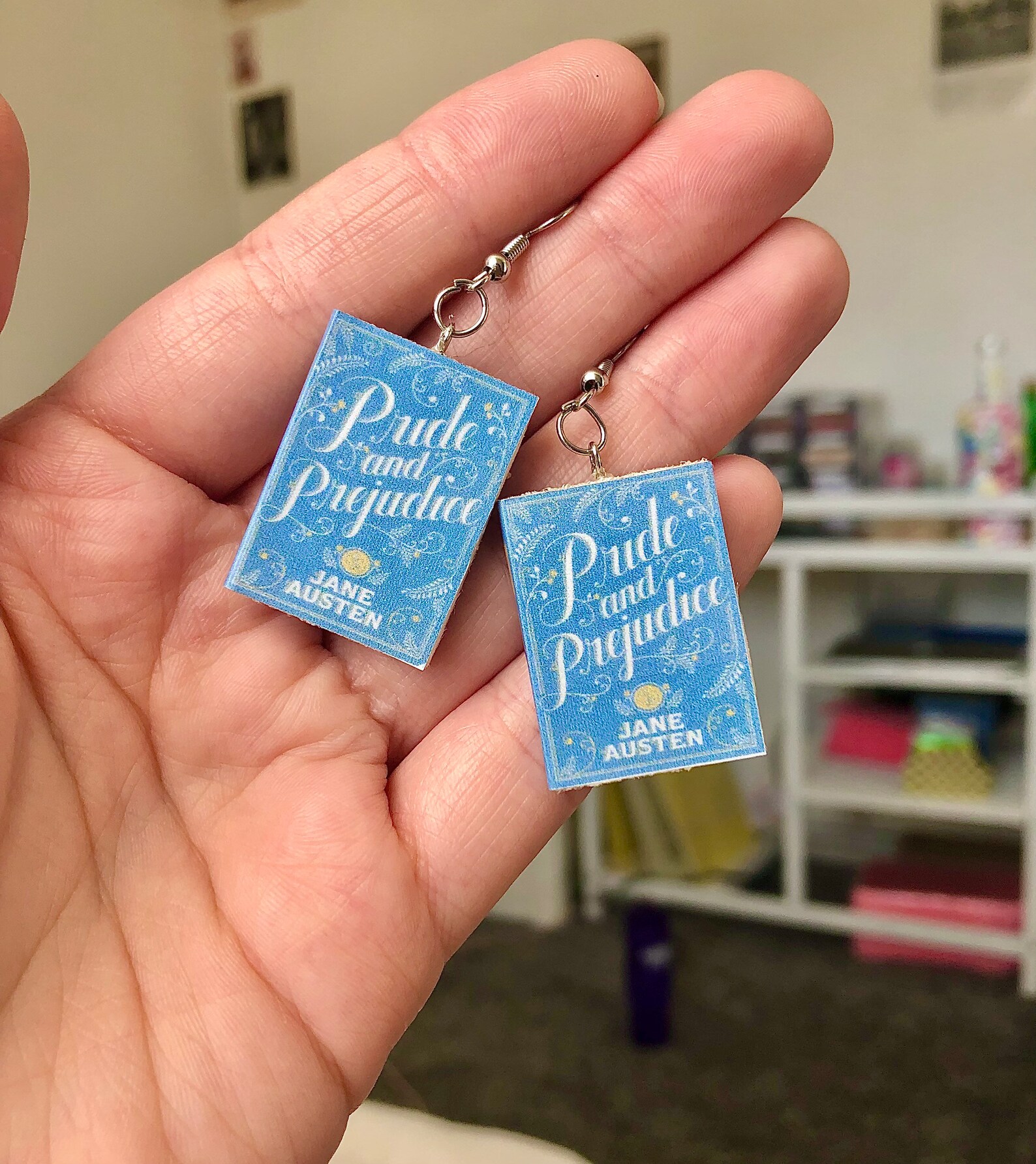 Custom Book Earrings - Etsy