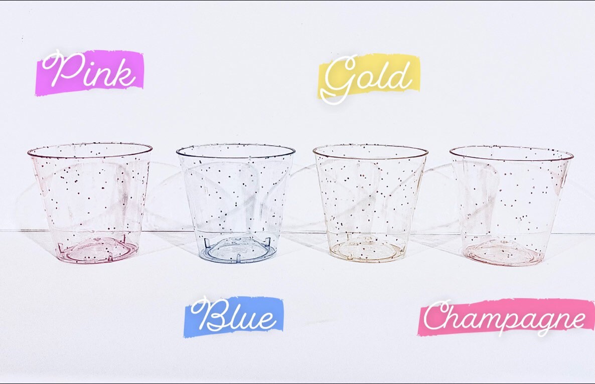 GLITTER Boobie Shot Glass, GLITTER 1 Oz Disposable Boob Shot Glass, Tit ...
