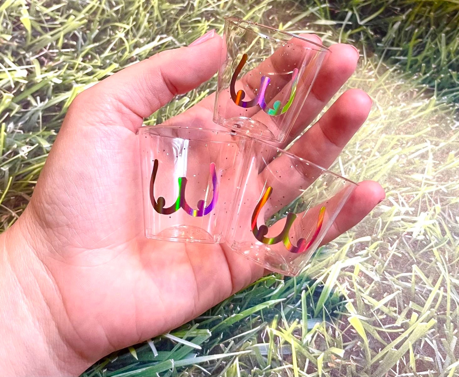 GLITTER Boobie Shot Glass, GLITTER 1 Oz Disposable Boob Shot Glass, Tit ...