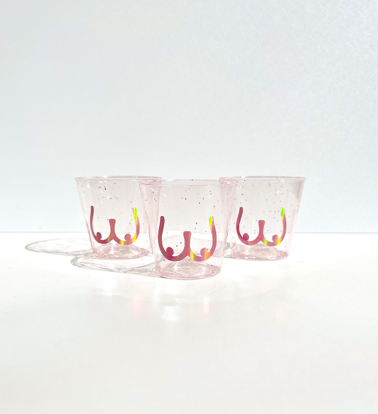 Glitter Boobie Shot Glass: Holographic Vinyl, 2 Oz Disposable - Etsy