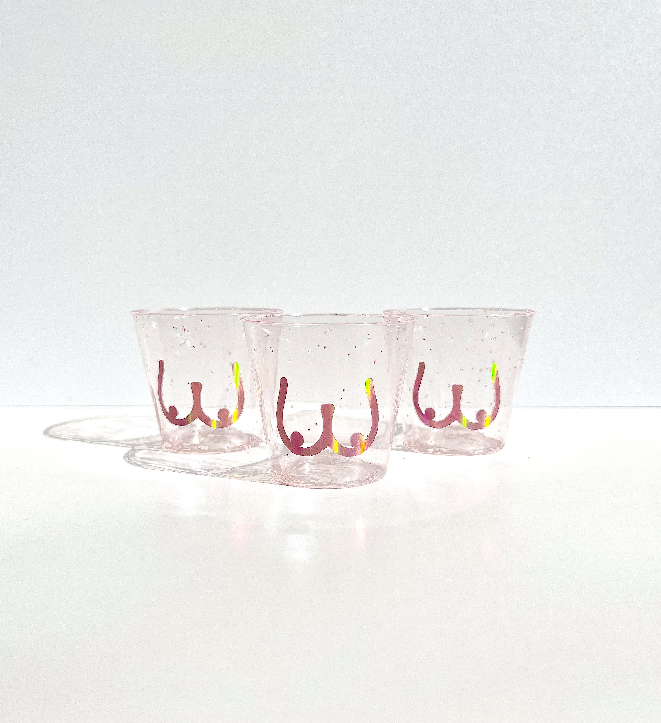 GLITTER Boobie Shot Glass, GLITTER 1 Oz Disposable Boob Shot Glass, Tit ...
