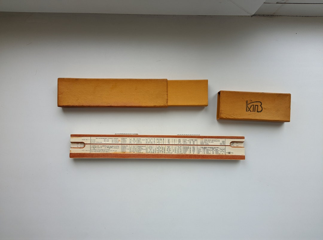 Vintage Logarithmic Slide Ruler for Engineers. USSR Slide Ruler, Soviet ...