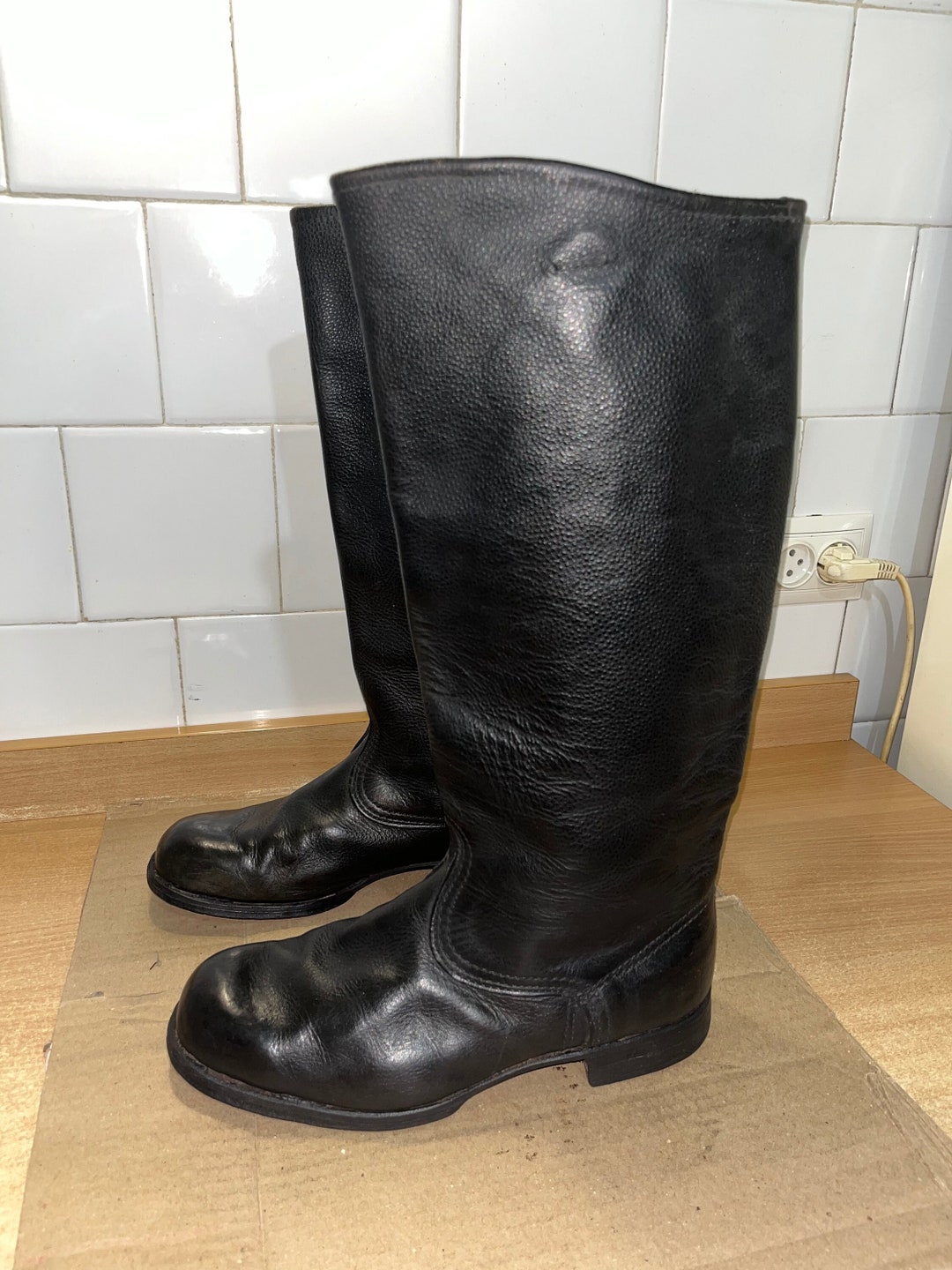 Vintage Rare Leather Boots Soviet Army Officer Highest Command USSR ...