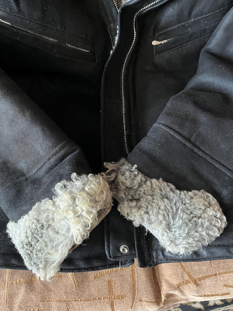 Size 52 Soviet Style Military Pilot Winter Pilot Fur Jacket USSR M54 ...