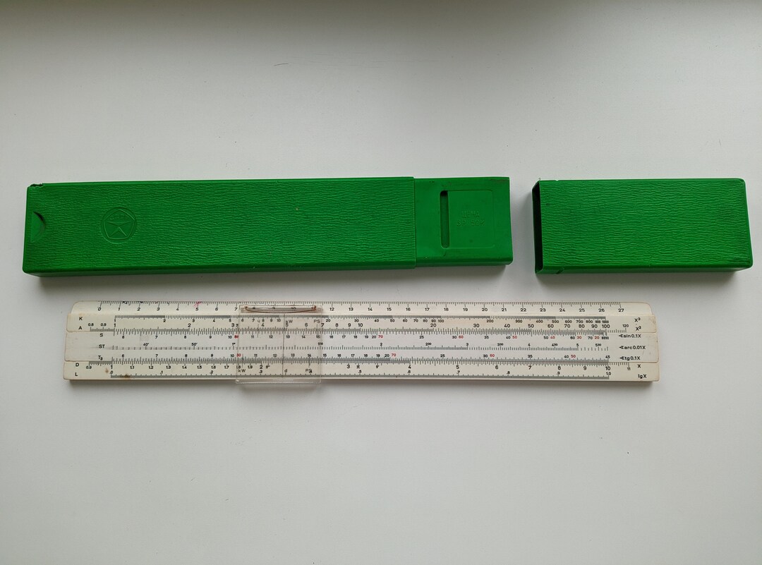 Vintage Logarithmic Slide Ruler for Engineers. USSR Slide Ruler, Soviet ...