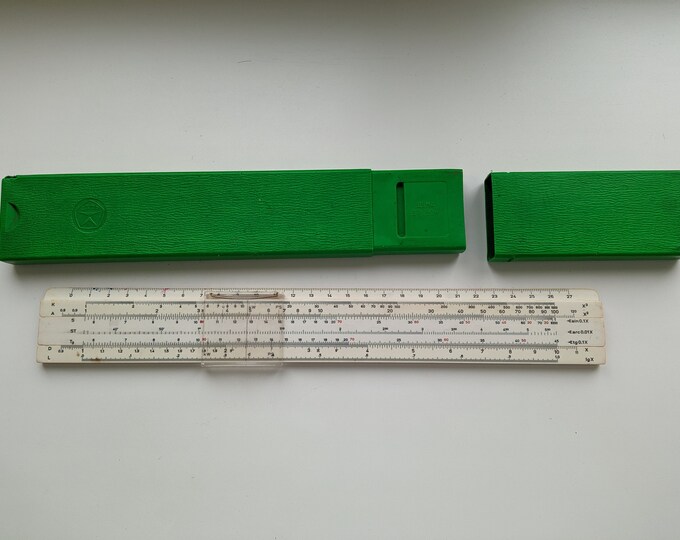 Vintage Logarithmic Slide Ruler for Engineers. USSR Slide Ruler, Soviet ...
