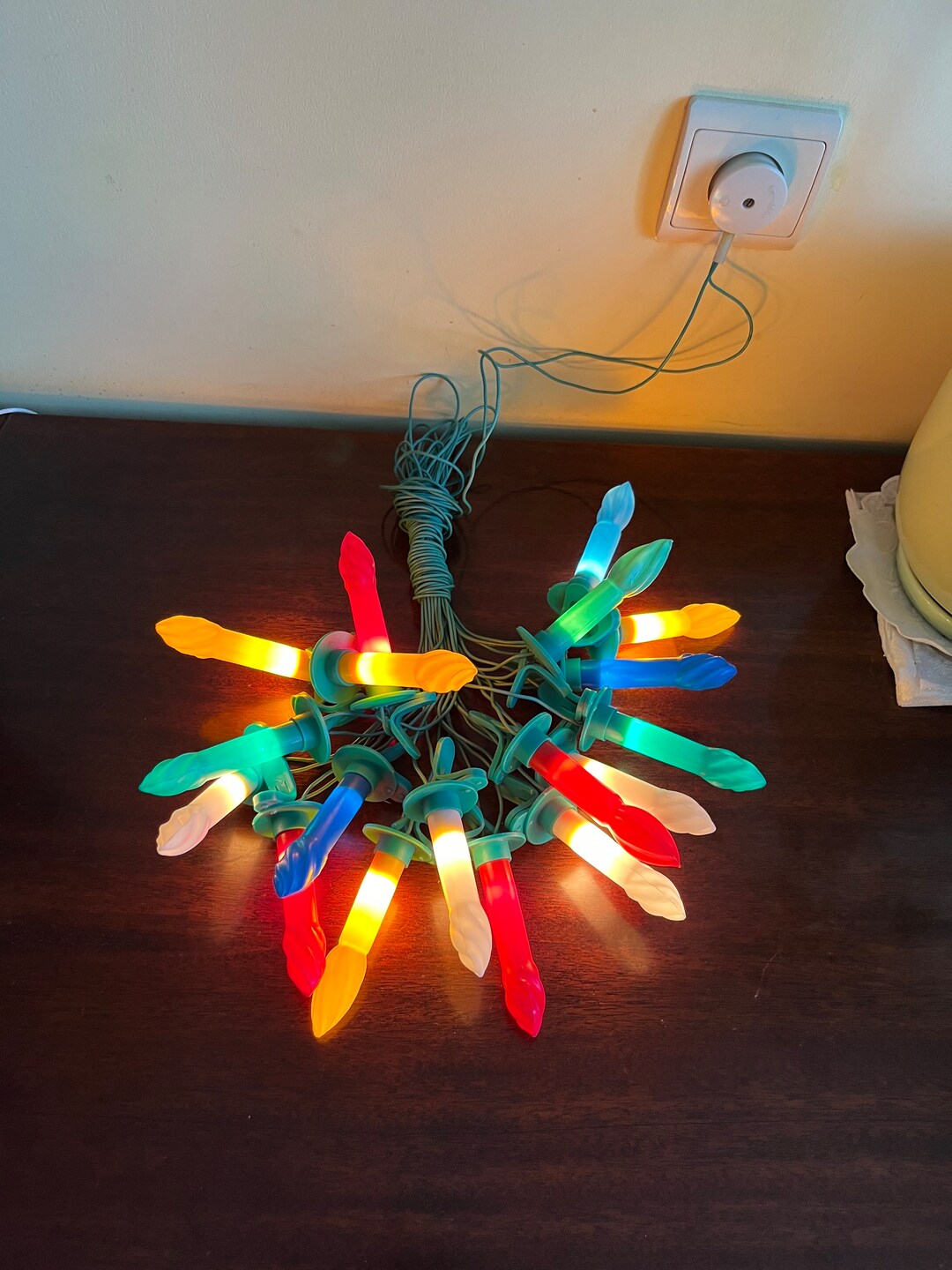 110 or 220V! for US or Eu!very Rare Candles Christmas Soviet Garland ...