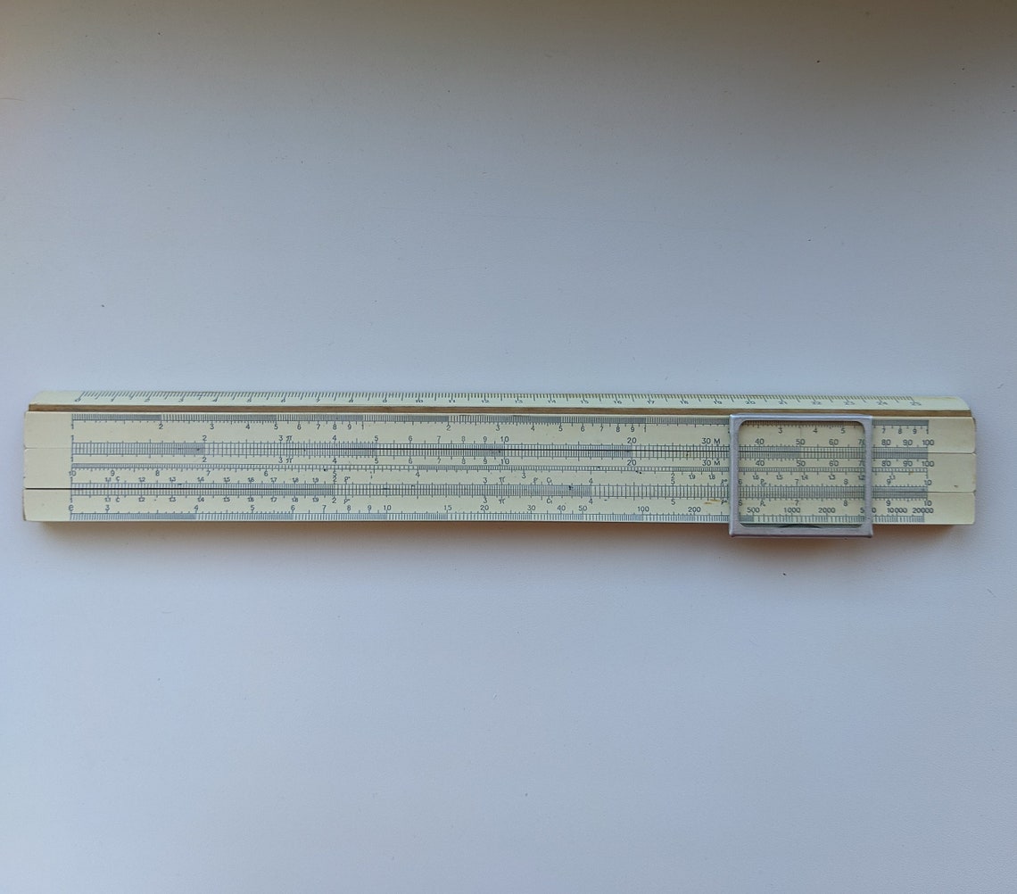 Vintage Logarithmic Slide Ruler for Engineers. USSR Slide - Etsy