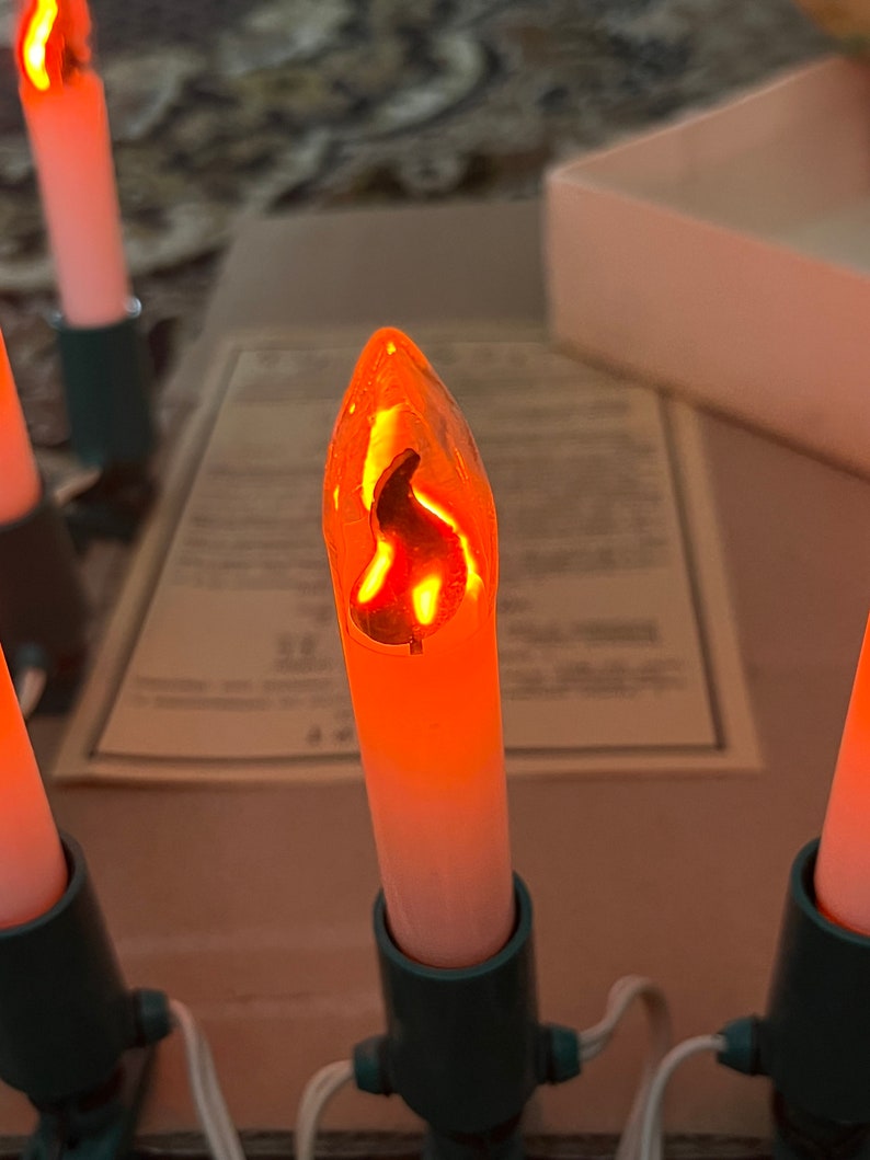 Rare 1970s Vintage Soviet Christmas Lights Flicking Flickering Candles ...