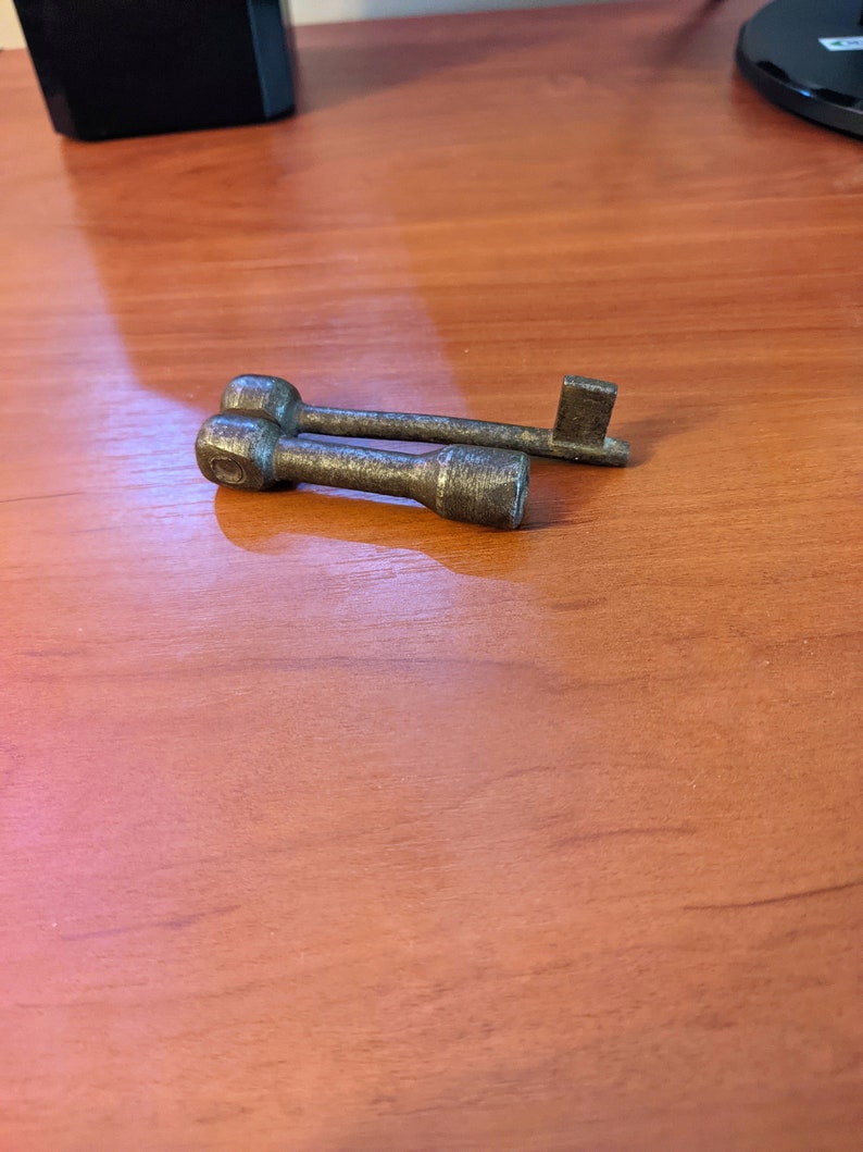 Vintage Train Conductor Keys, 2x Keys Set, Soviet Special Key, USSR ...