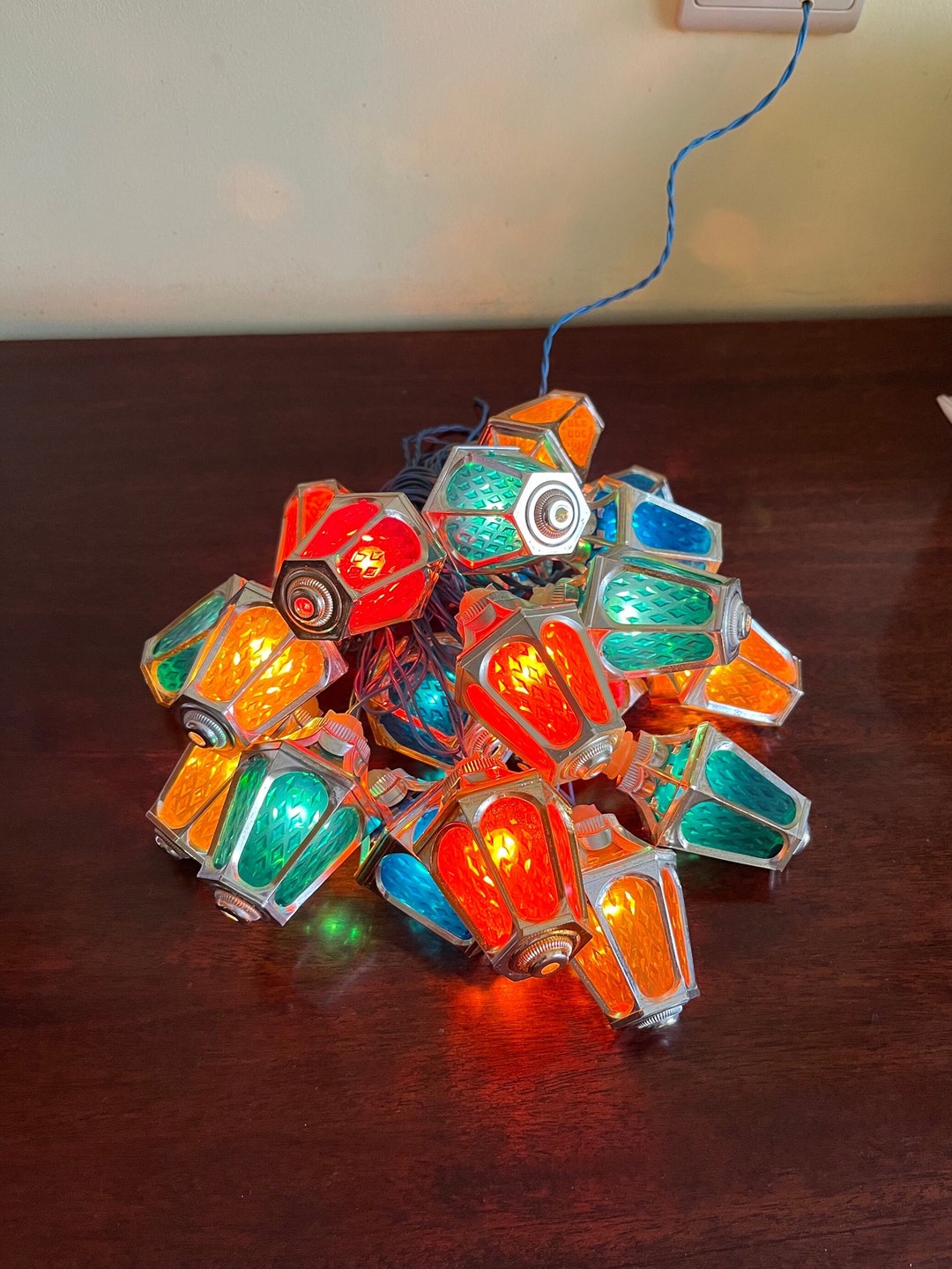 110 or 220V Very Rare Christmas Soviet Garland street Lights Christmas ...