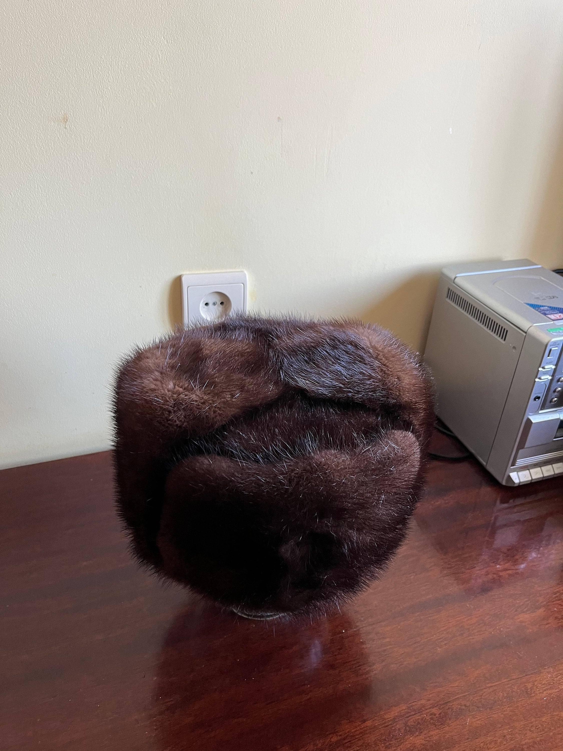 Men's Winter Fur Mink Hat Ushanka. Soviet Hat for Strong Winters ...