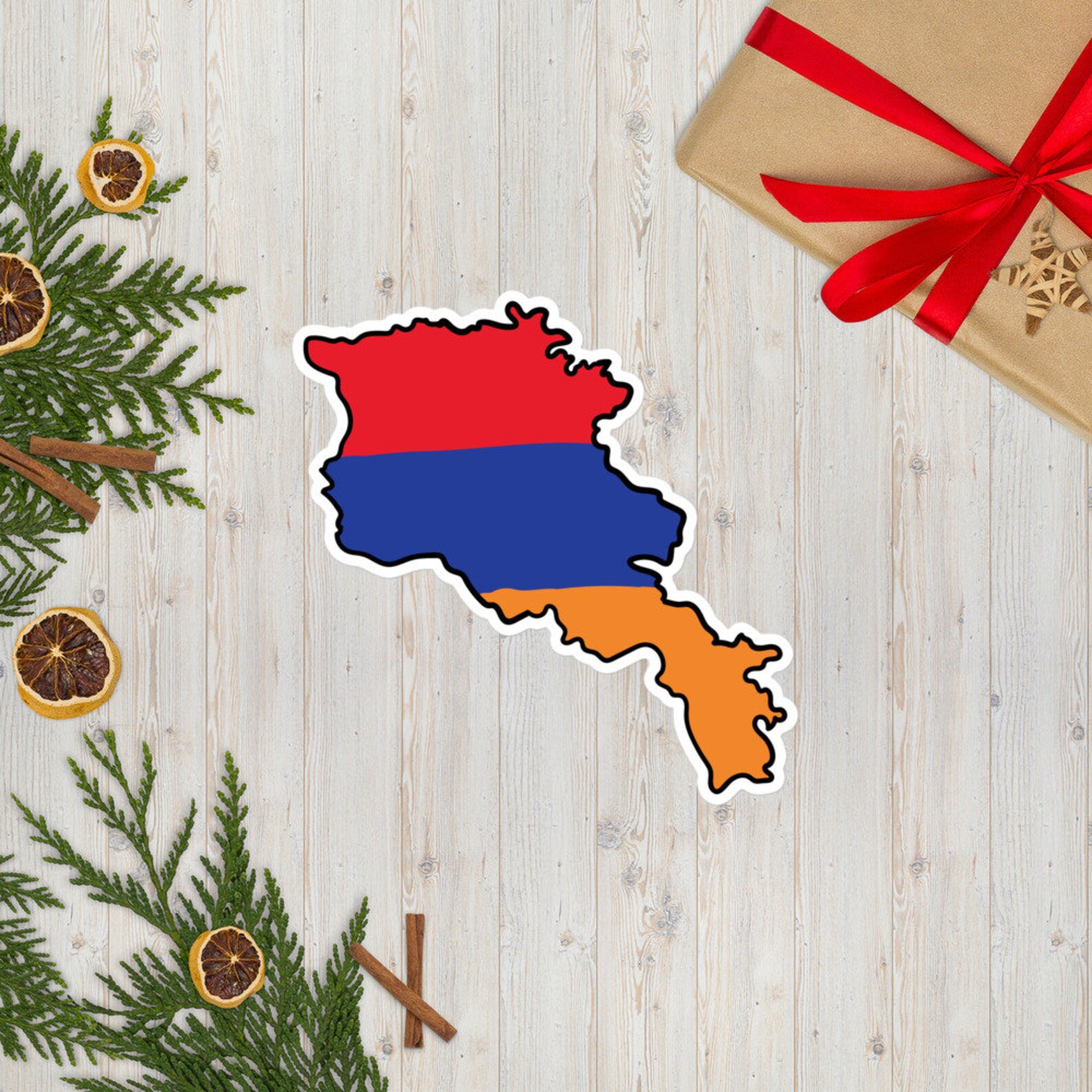 Vinyl Armenian Flag Map Bubble-free Stickers - Etsy