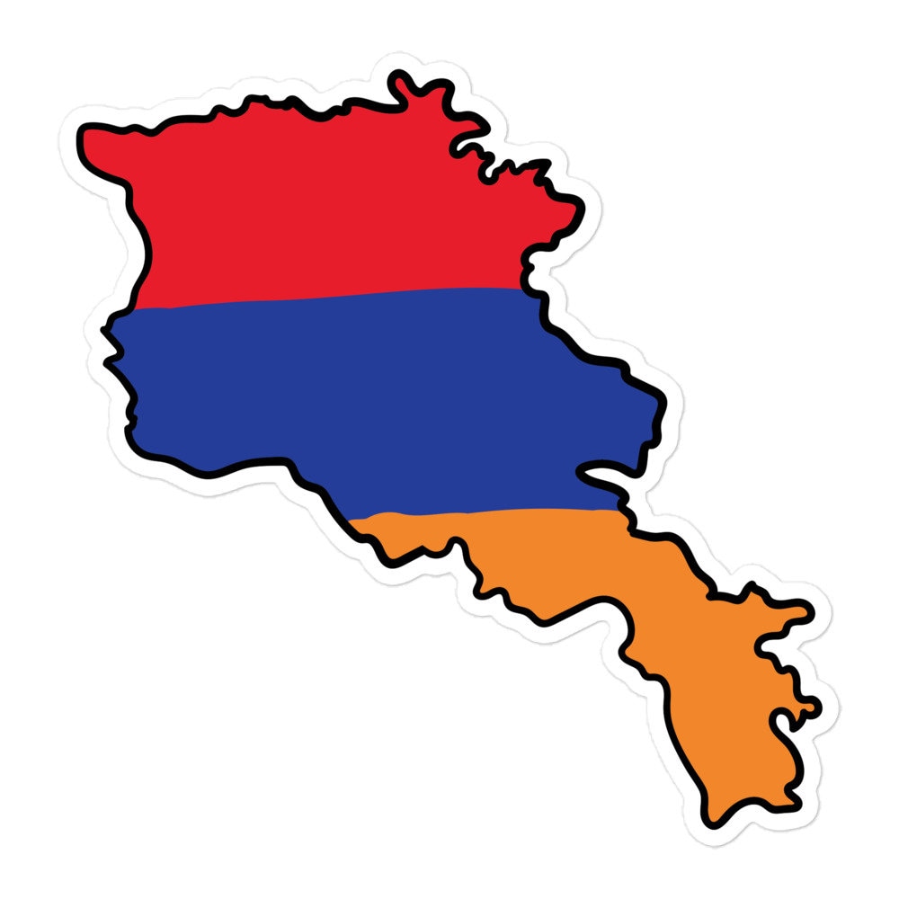 Vinyl Armenian Flag Map Bubble-free Stickers - Etsy