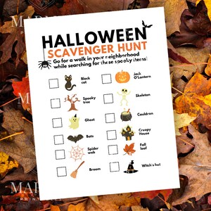 Halloween Kids Scavenger | Halloween Scavenger Hunt Using Images - Etsy