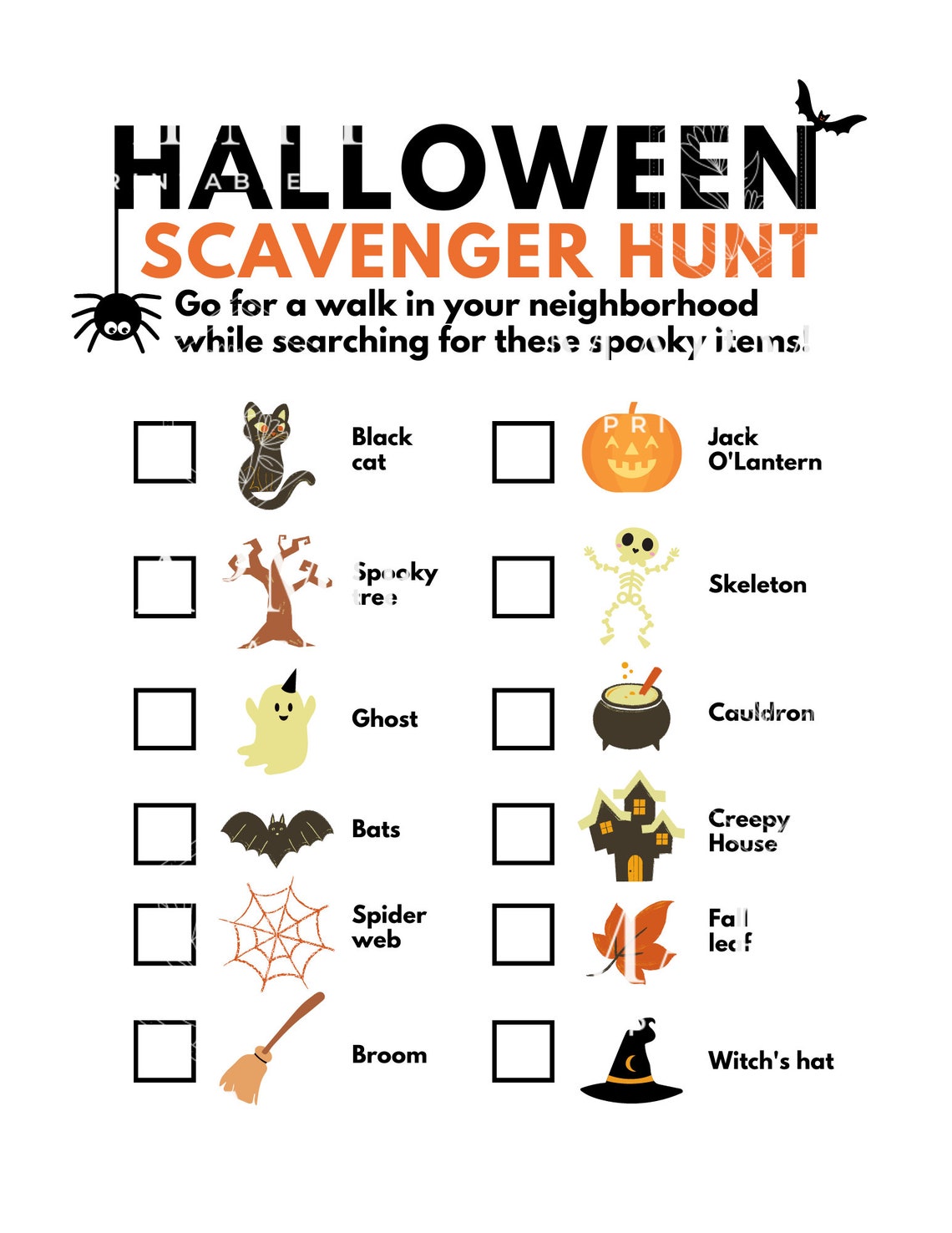 Halloween Kids Scavenger | Halloween Scavenger Hunt Using Images - Etsy