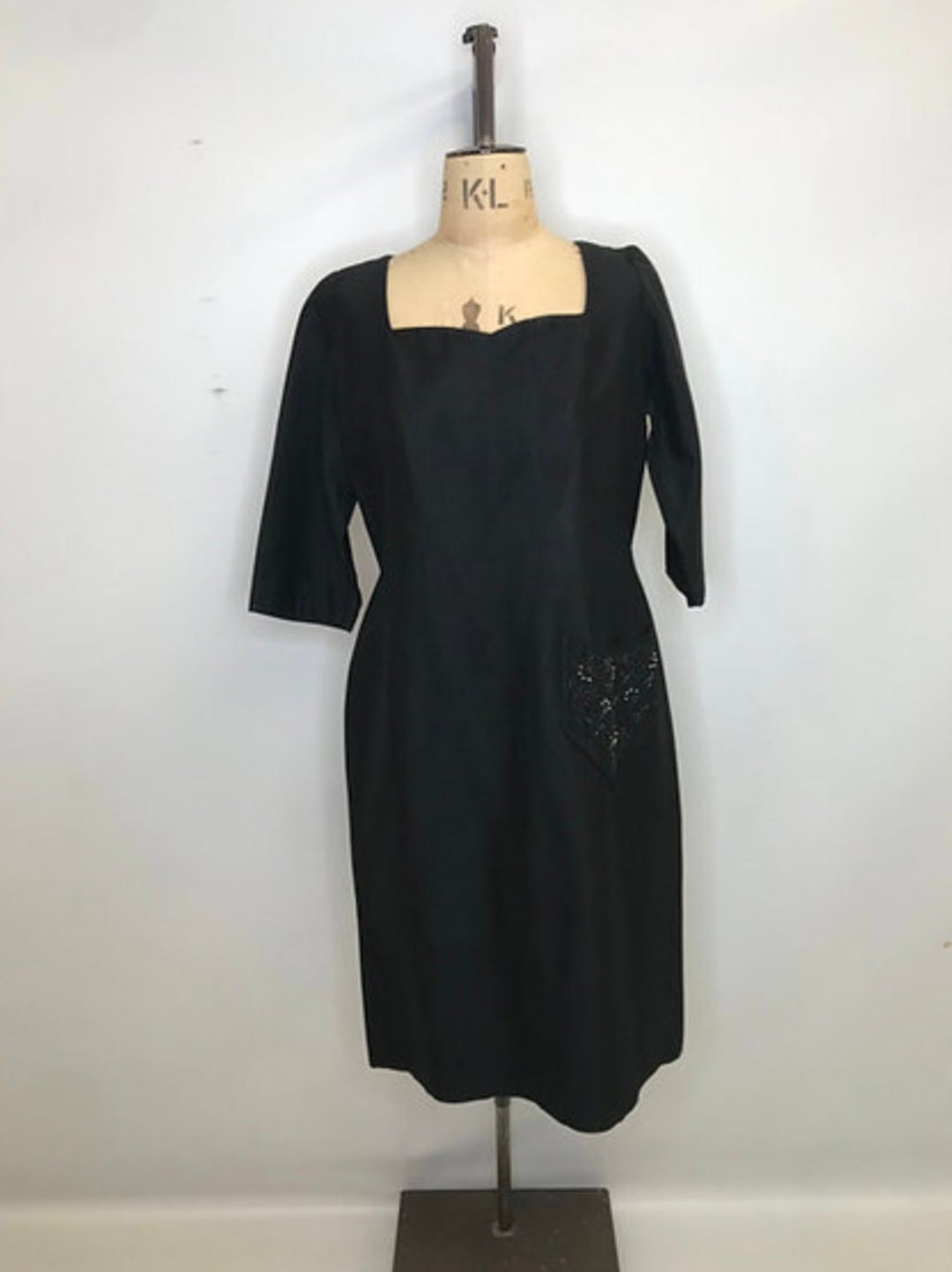Vintage Peggy French Couture Black Dress - Etsy