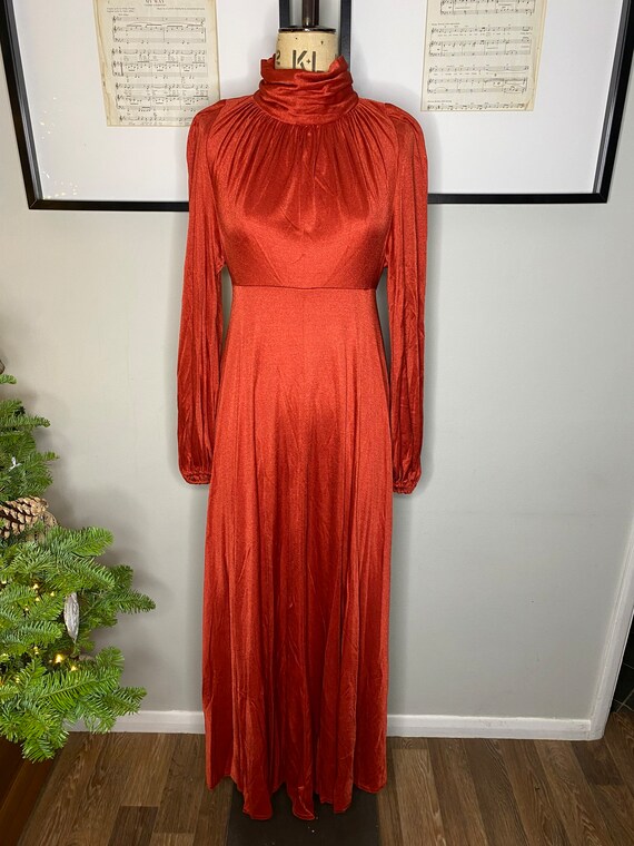 70's Copper Maxi Dress by John Marks - Gem