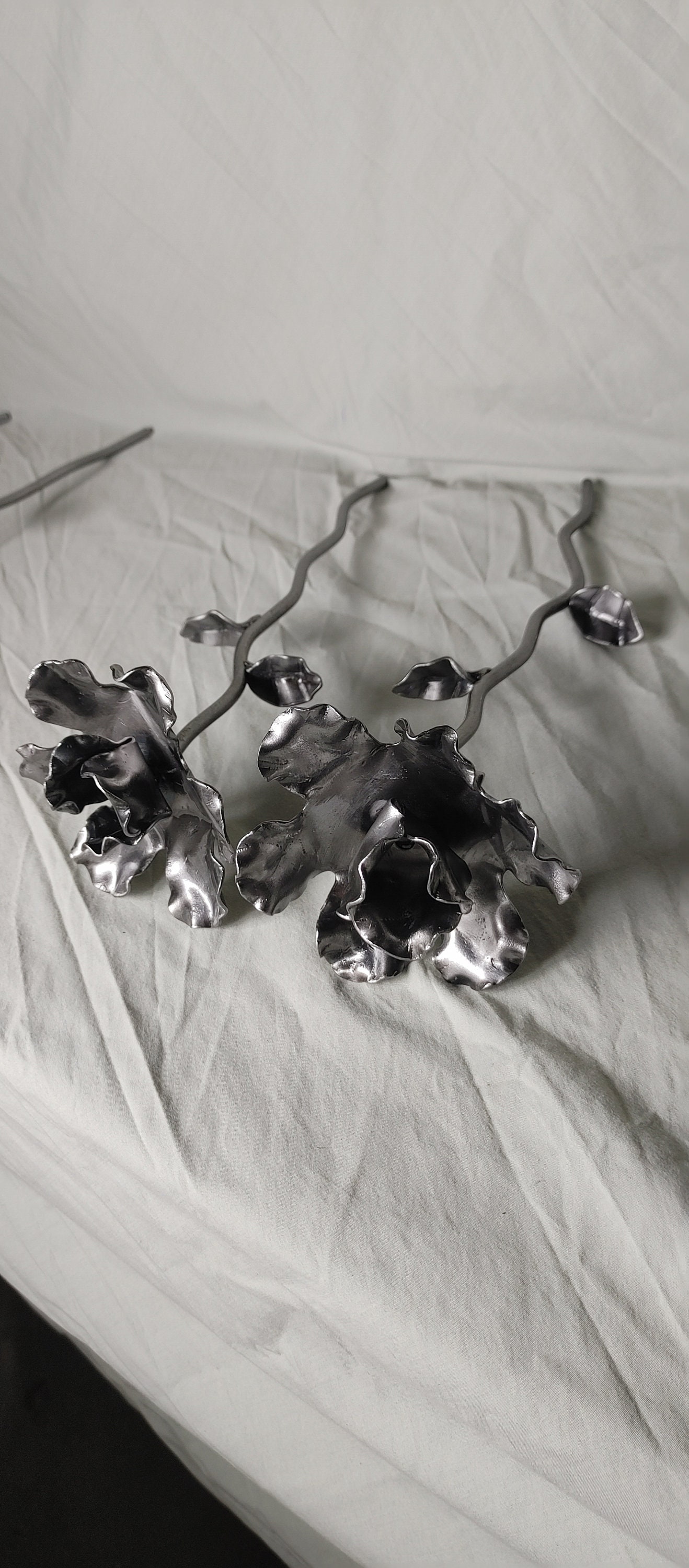 Steel Blossom a One Foot Metal Flower - Etsy