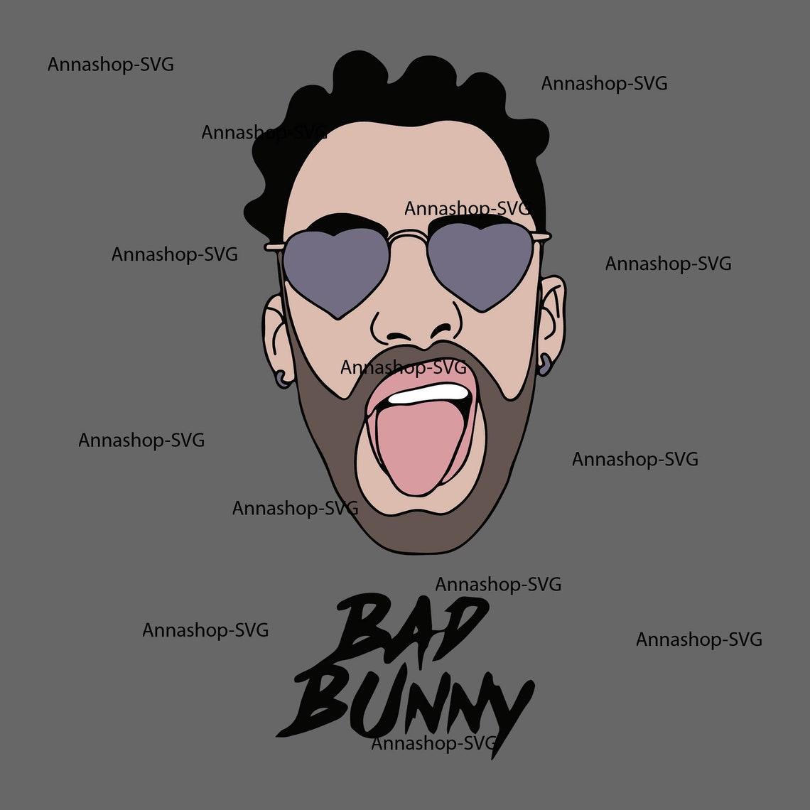 Bad Bunny Svg Bad Bunny Silhouette Cut Files Bad Bunny | Etsy