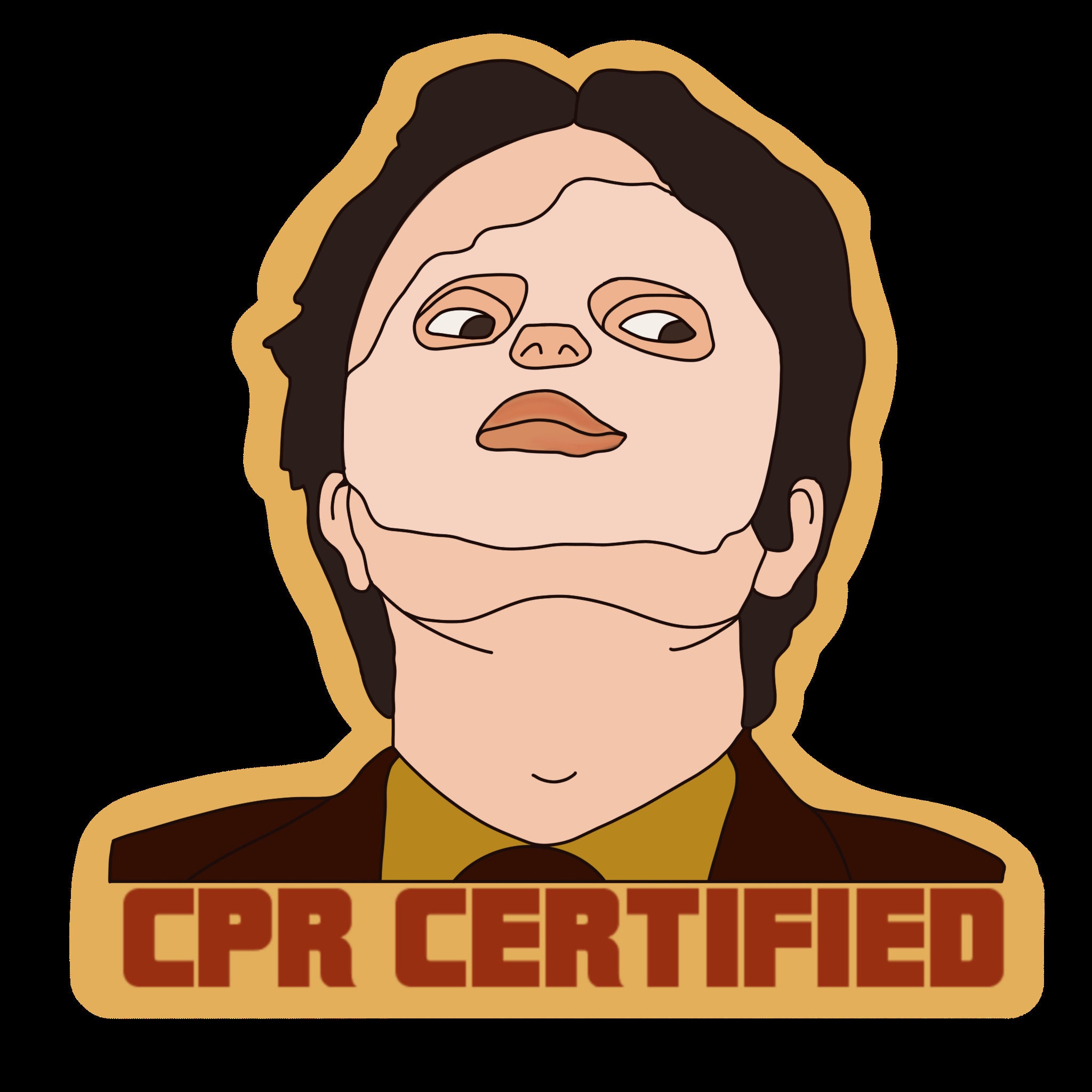 The Office CPR Certified Sticker - Etsy New Zealand