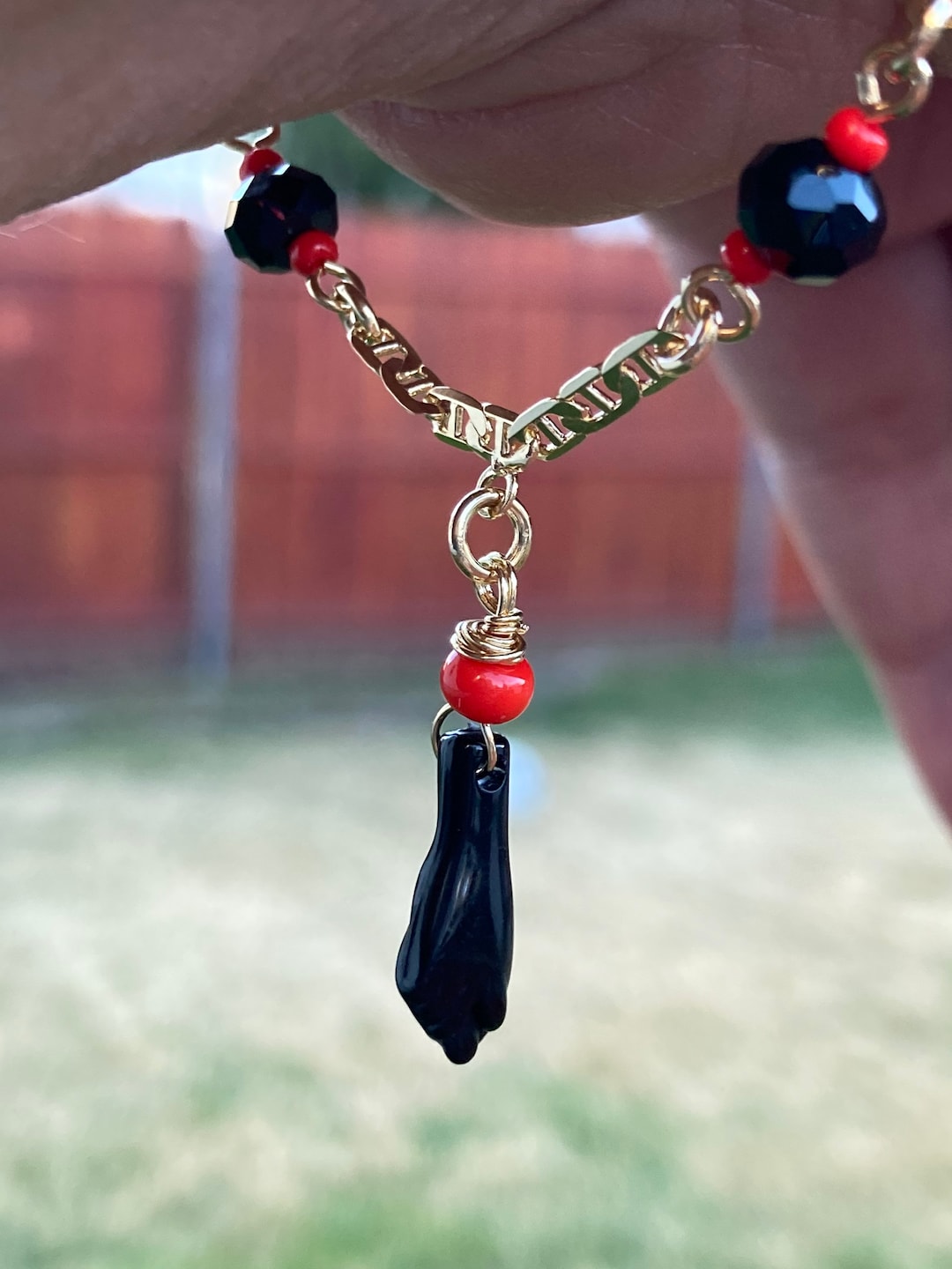 A Set, Azabache Necklace,mano De Azabache Bracelet,lucky Figa Bracelet ...