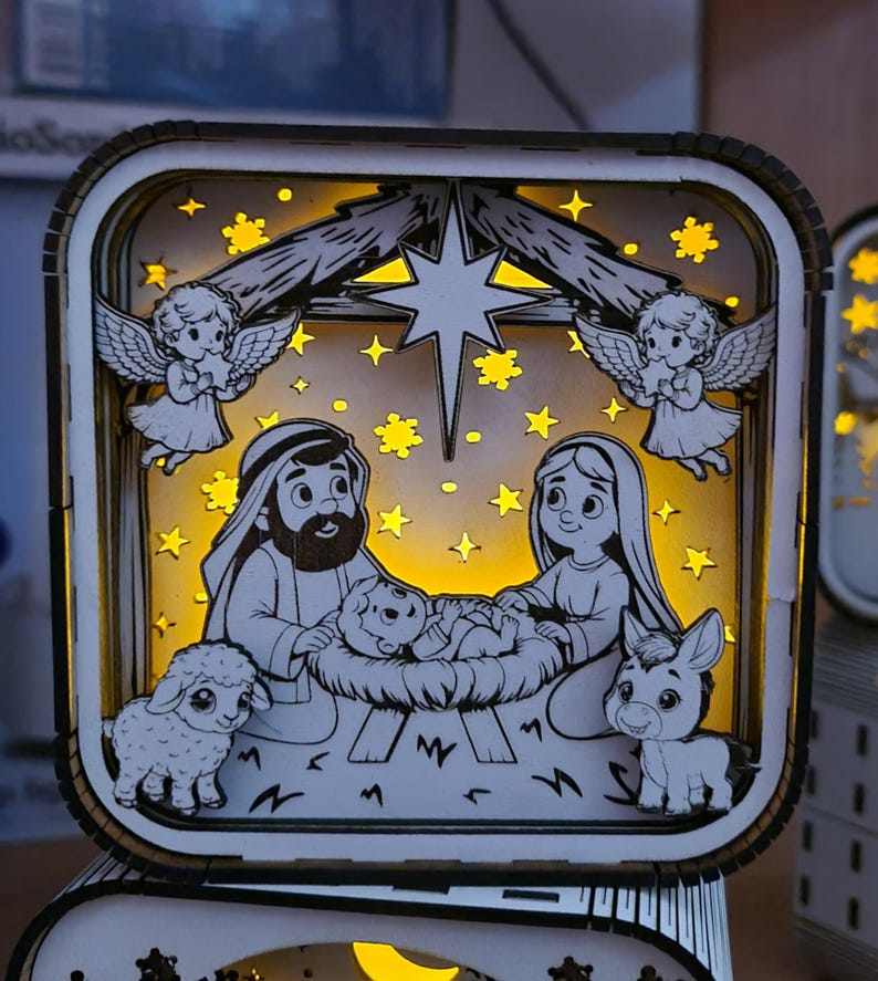 Christmas Shadow Box SVG Bundle | Laser Cut Files (digital Download) - Etsy
