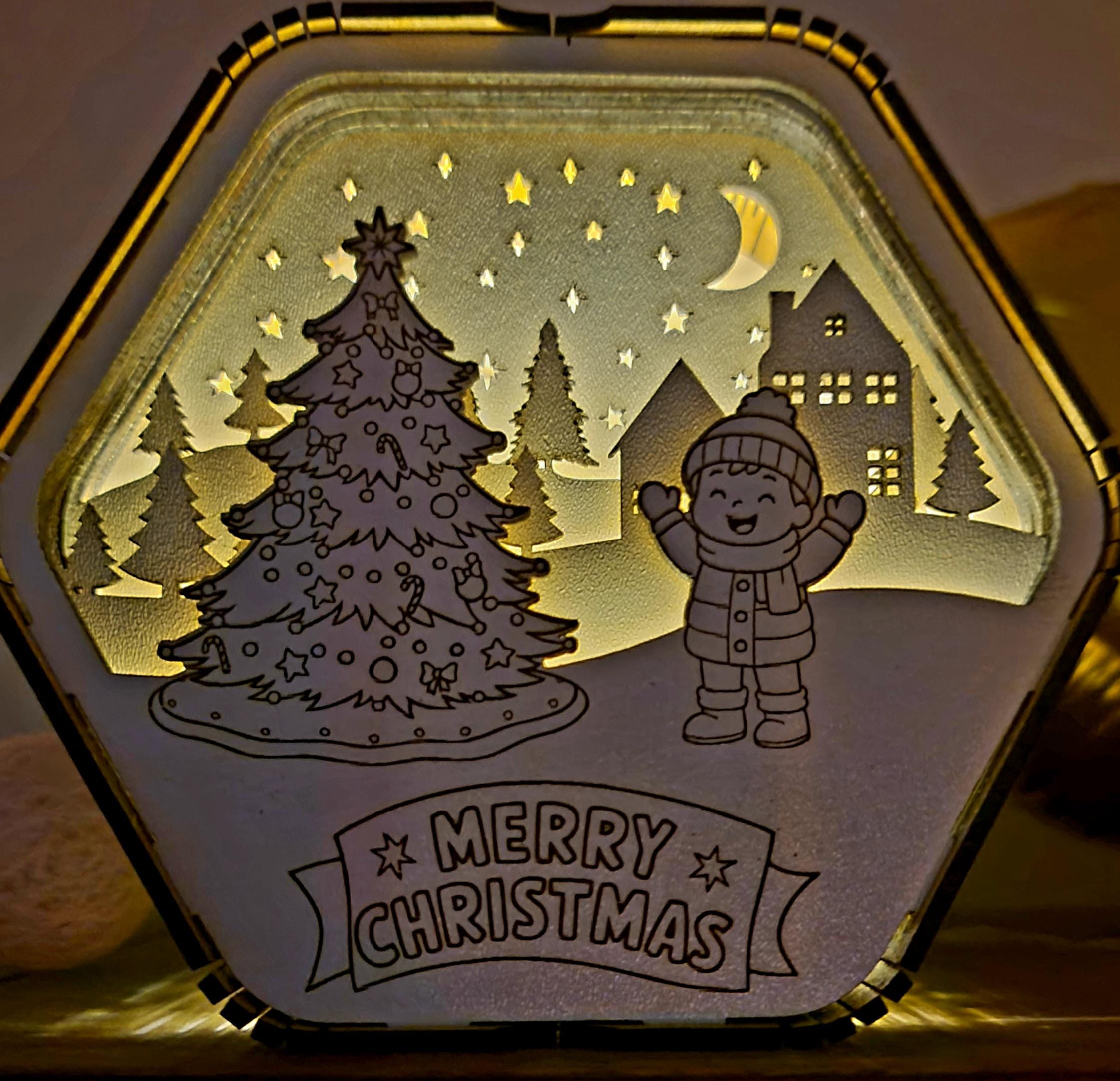 Christmas Shadow Box SVG Bundle | Laser Cut Files (digital Download) - Etsy