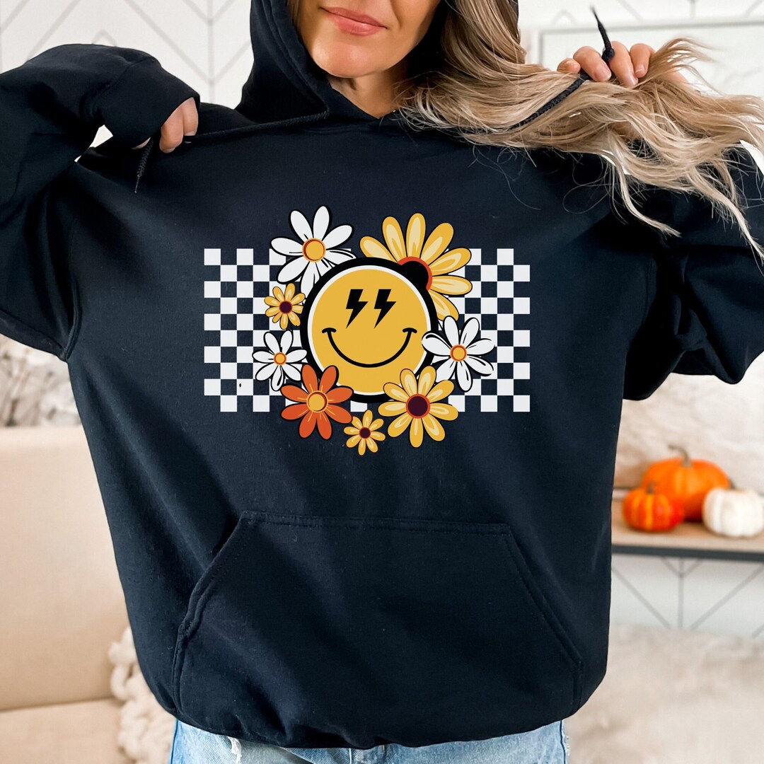 Smiley Face Hoodie, Smiley Shirt, Smile T-shirt, Retro Sweatshirt ...