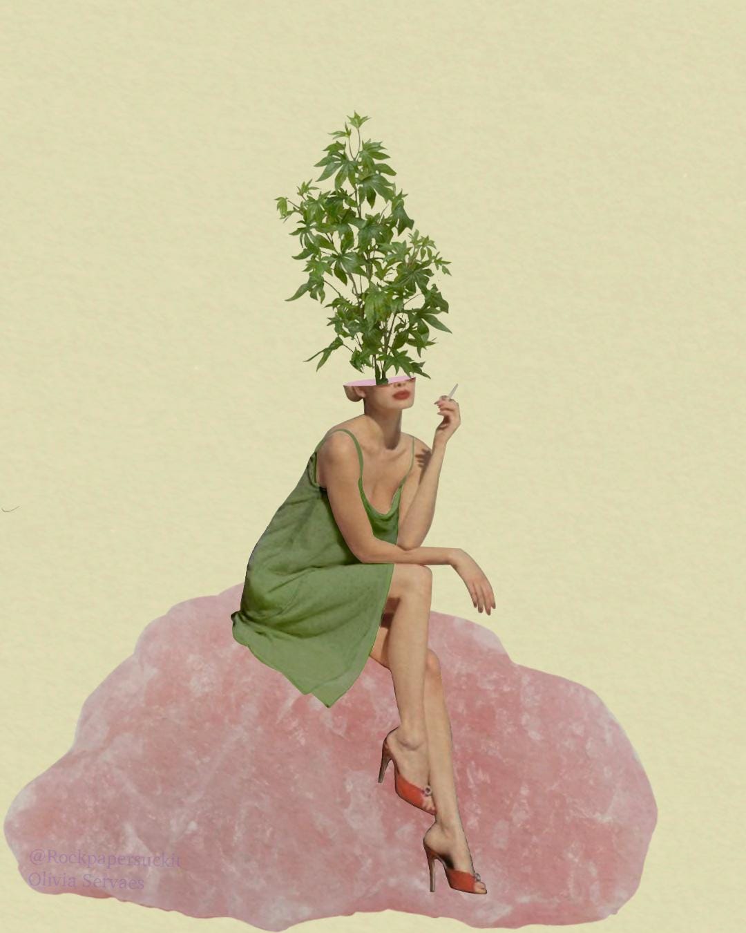 Lady Mary Jane | Pot Head Collage Art Print | 420 Wall Decor | Vintage ...