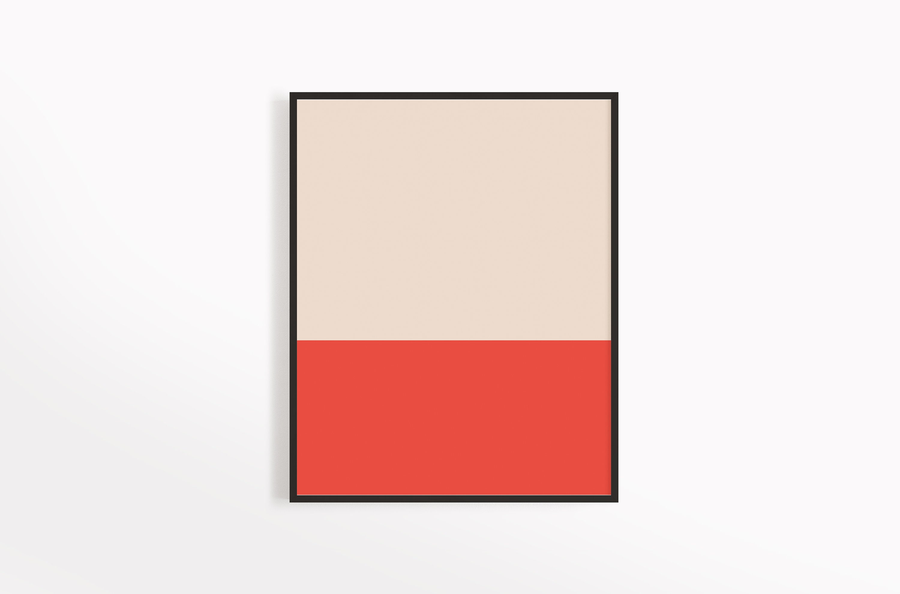 Orange Red Color Block Art Print Contemporary Minimalist - Etsy.de