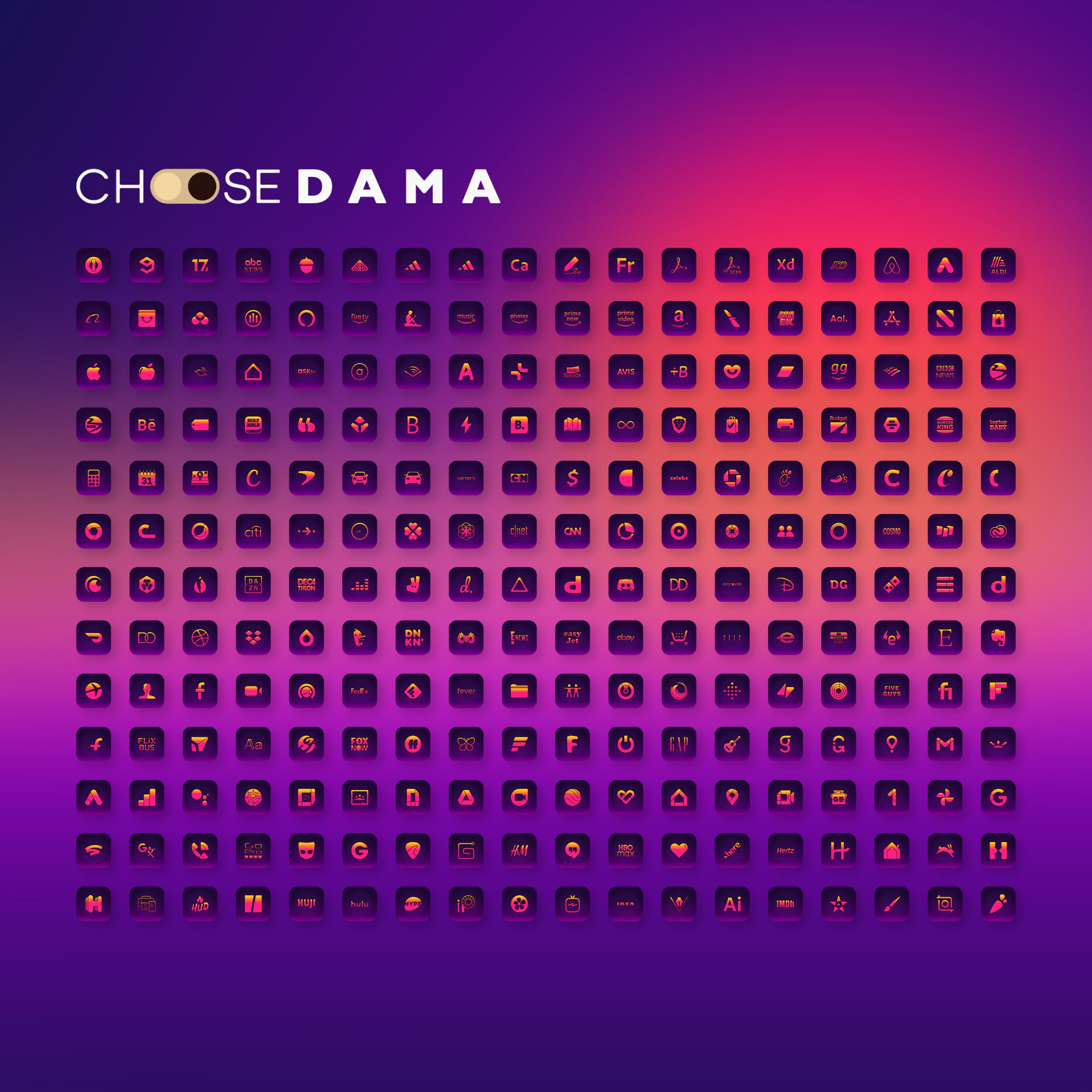 Retro Futuristic 1 Palette Ios 14 Icon Pack for iPhone & - Etsy