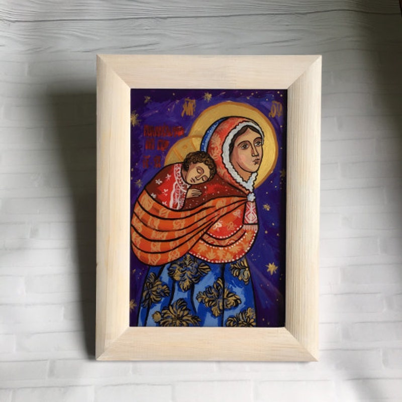 Virgin Mary Icon - Etsy