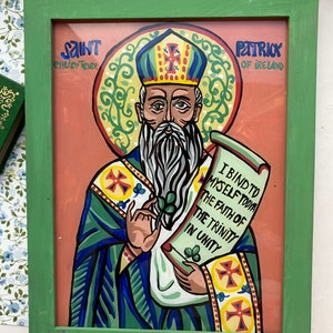 Saint Patrick of Ireland Icon Christian Catholic Icon - Etsy