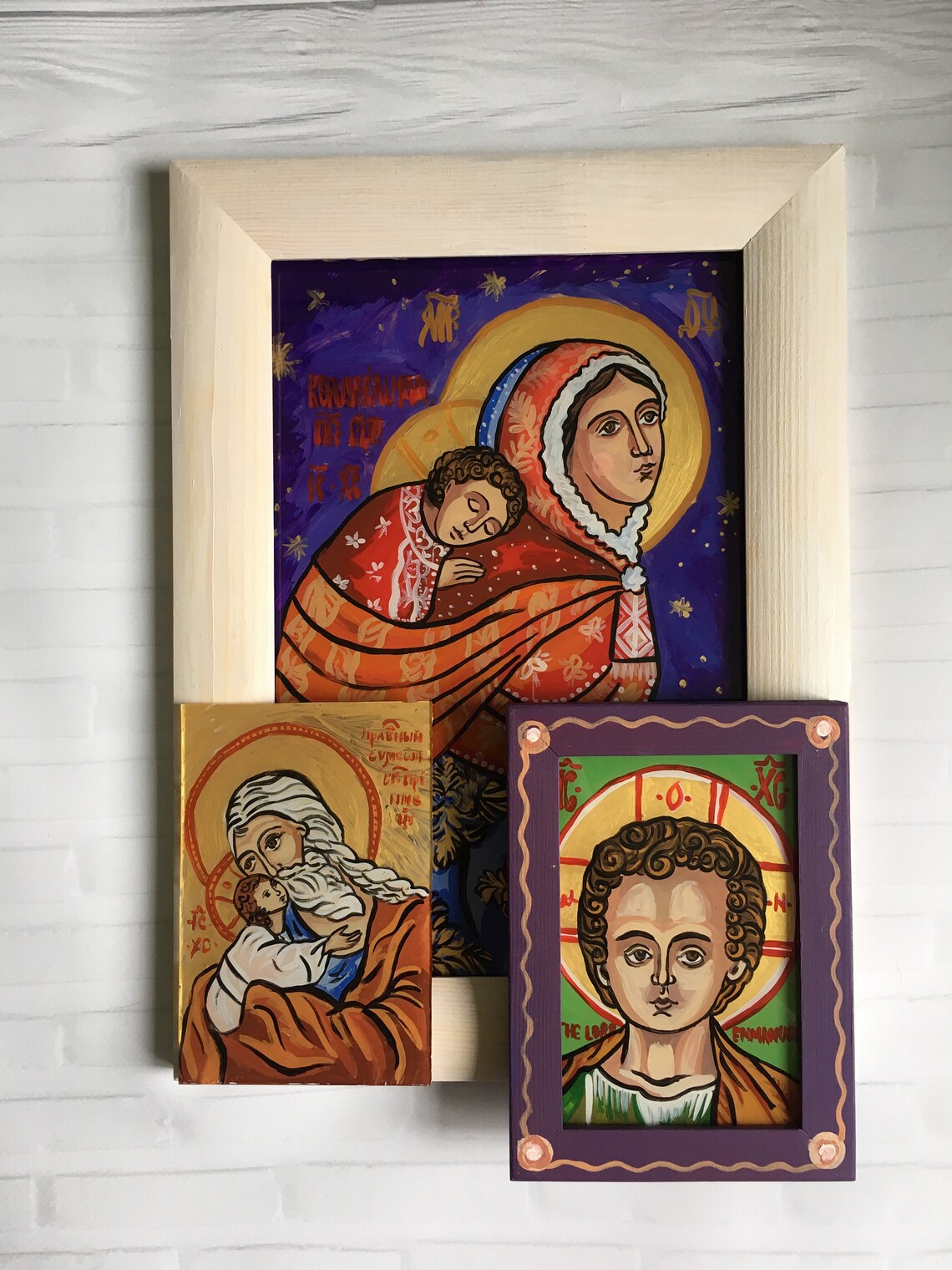 Jesus Christ Emmanuel Hand-Painted Icon Byzantine Orthodox | Etsy