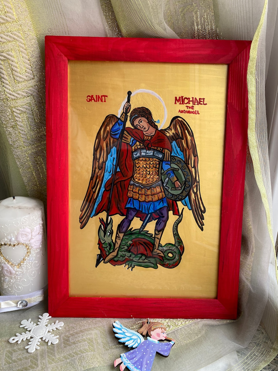 Archangel Michael, Saint Archangel Michael Painting, Religious Icon ...