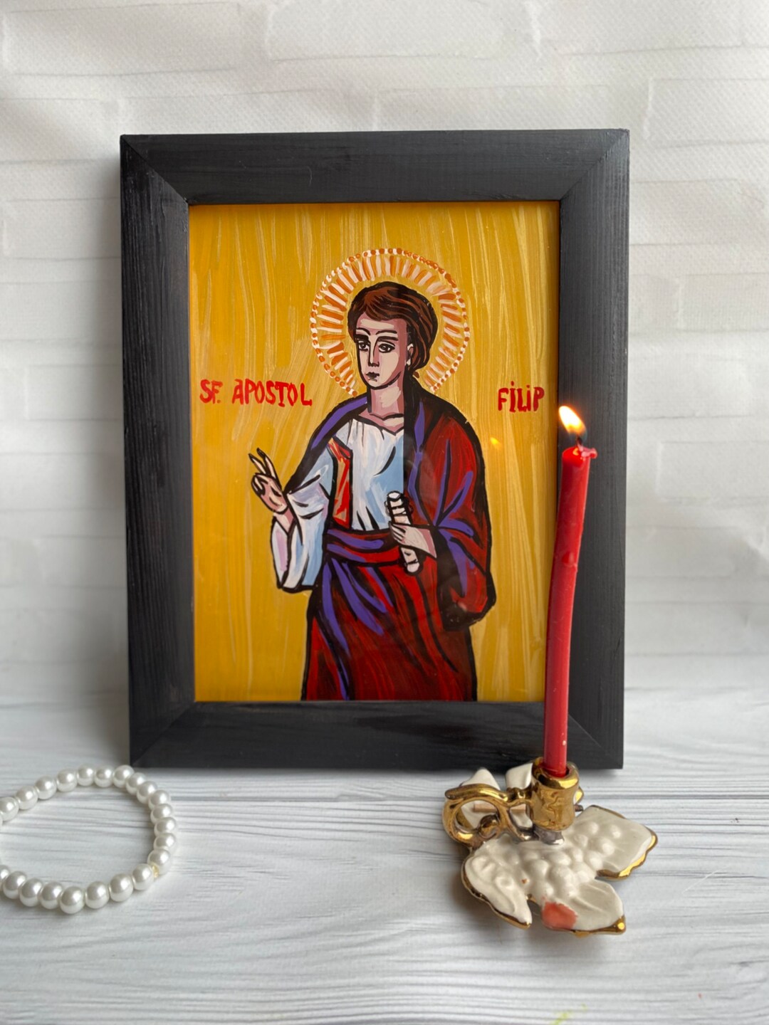 Saint Philip Religious Artwork, Philip the Apostl, Hand Painted Greek ...